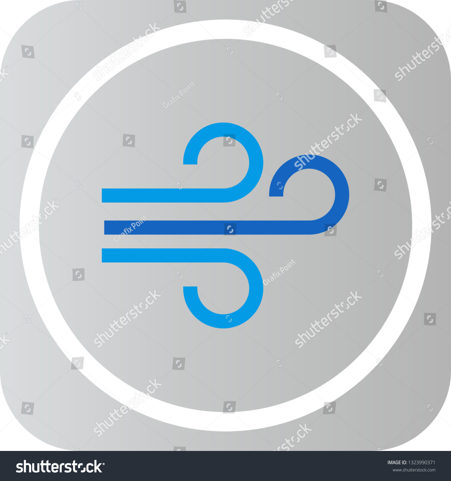 Vector Air Blow Icon Stock Vector (Royalty Free) 1323990371