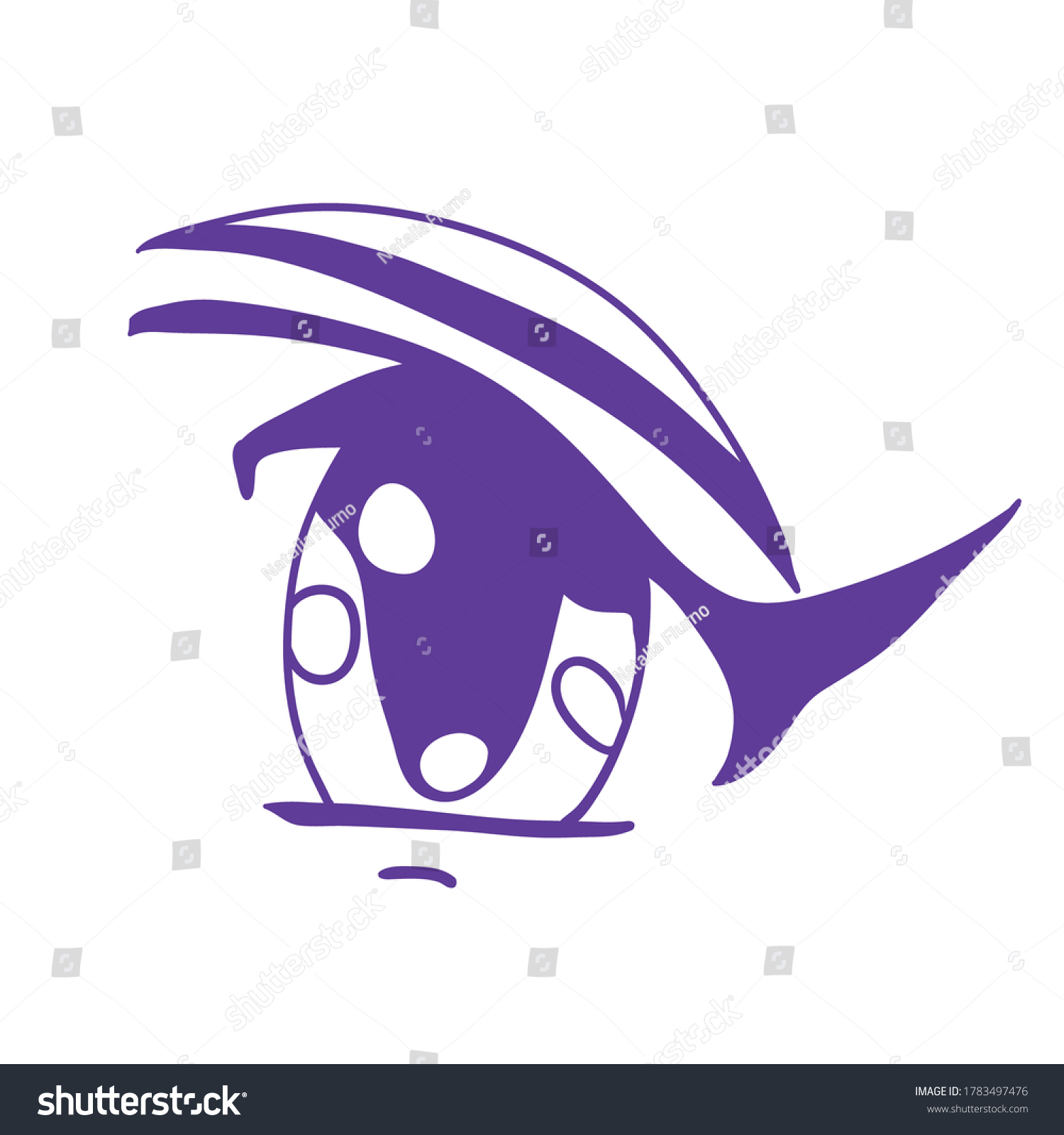 Vector Cartoon Beautiful Anime Eye Stock Vector (Royalty Free ...