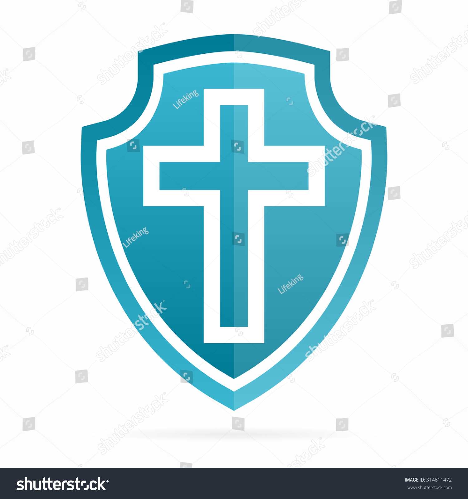 Vector Church Cross Logo Stock Vector 314611472 - Shutterstock
