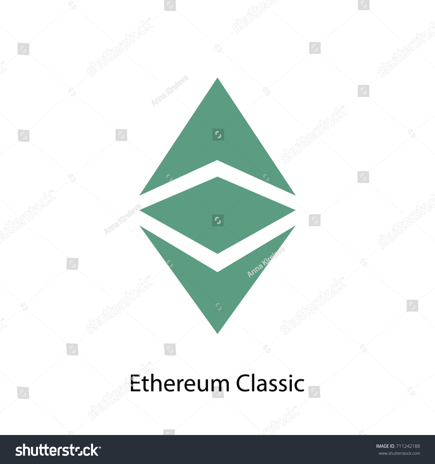 Vector Crypto Logo Ethereum Classic Criptocurrency Stock Vector ...