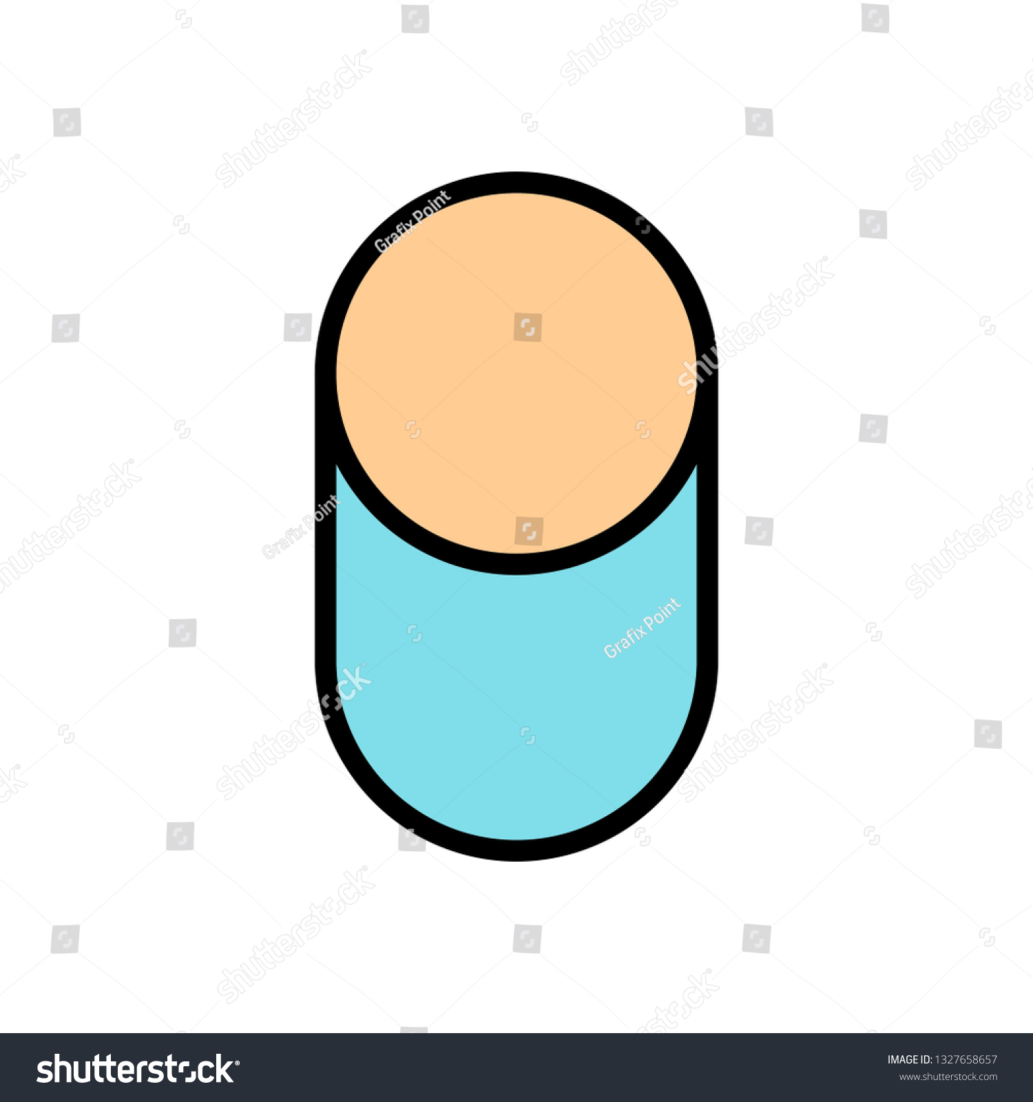 Vector Cylinder Geometric Shape Icon Stock Vector (Royalty Free ...