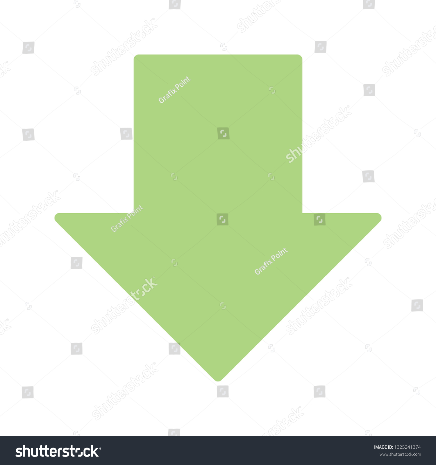 Vector Downward Arrow Icon Stock Vector (Royalty Free) 1325241374 ...