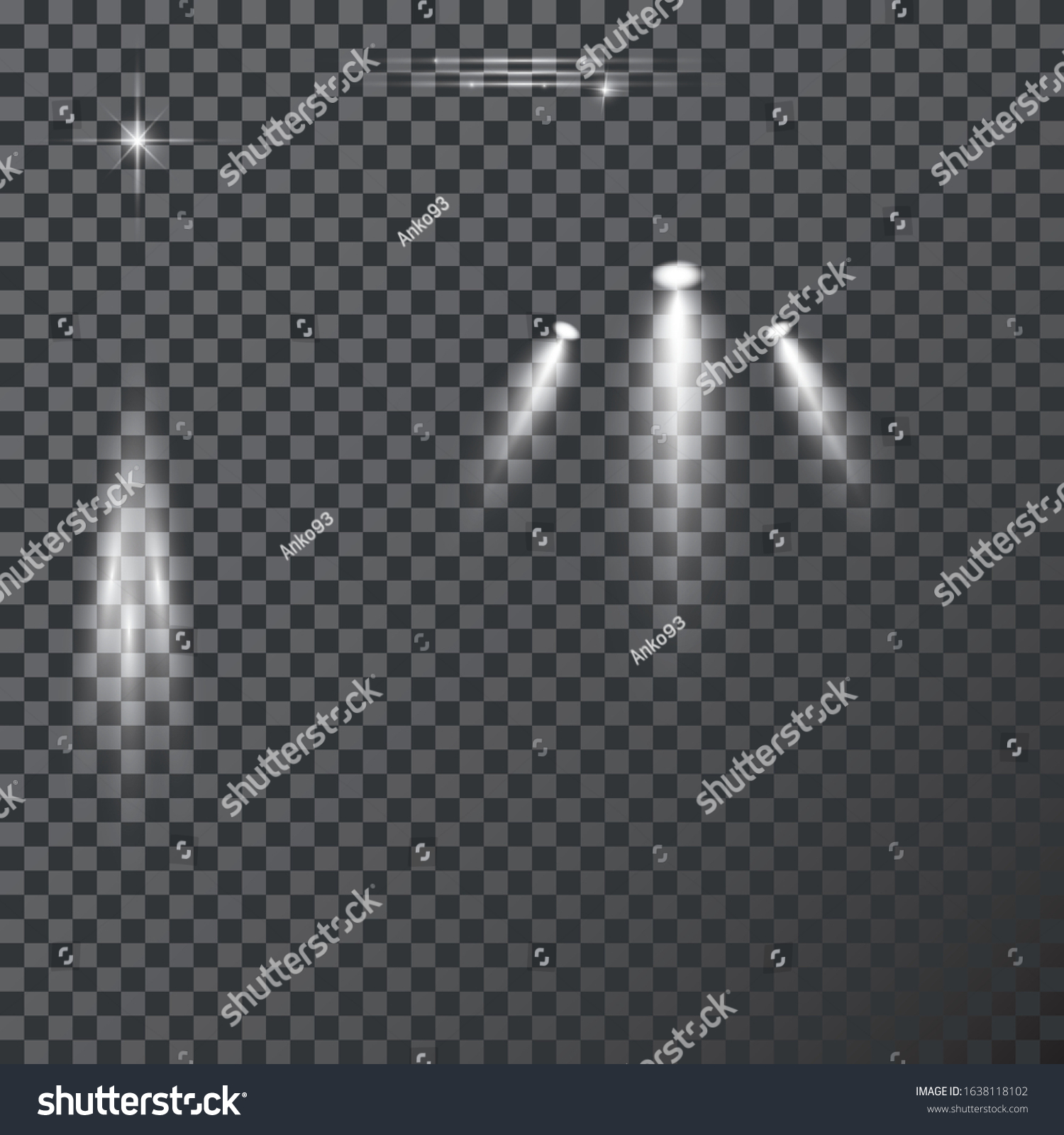 Vector Glow Effect Shine Transparent Background: vector de stock (libre ...