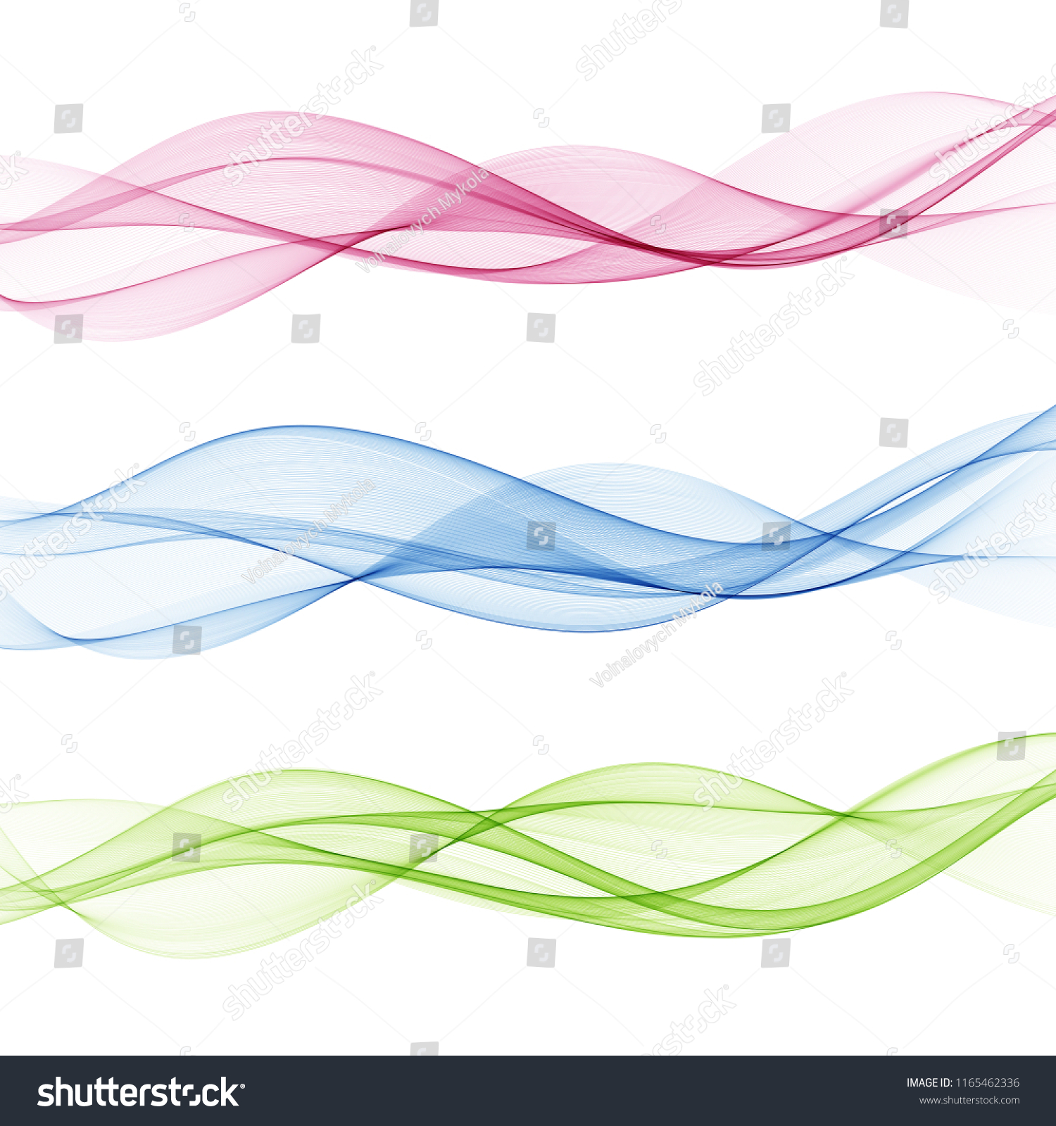 Vector Horizontal Wave Element Design Stock Vector (Royalty Free ...