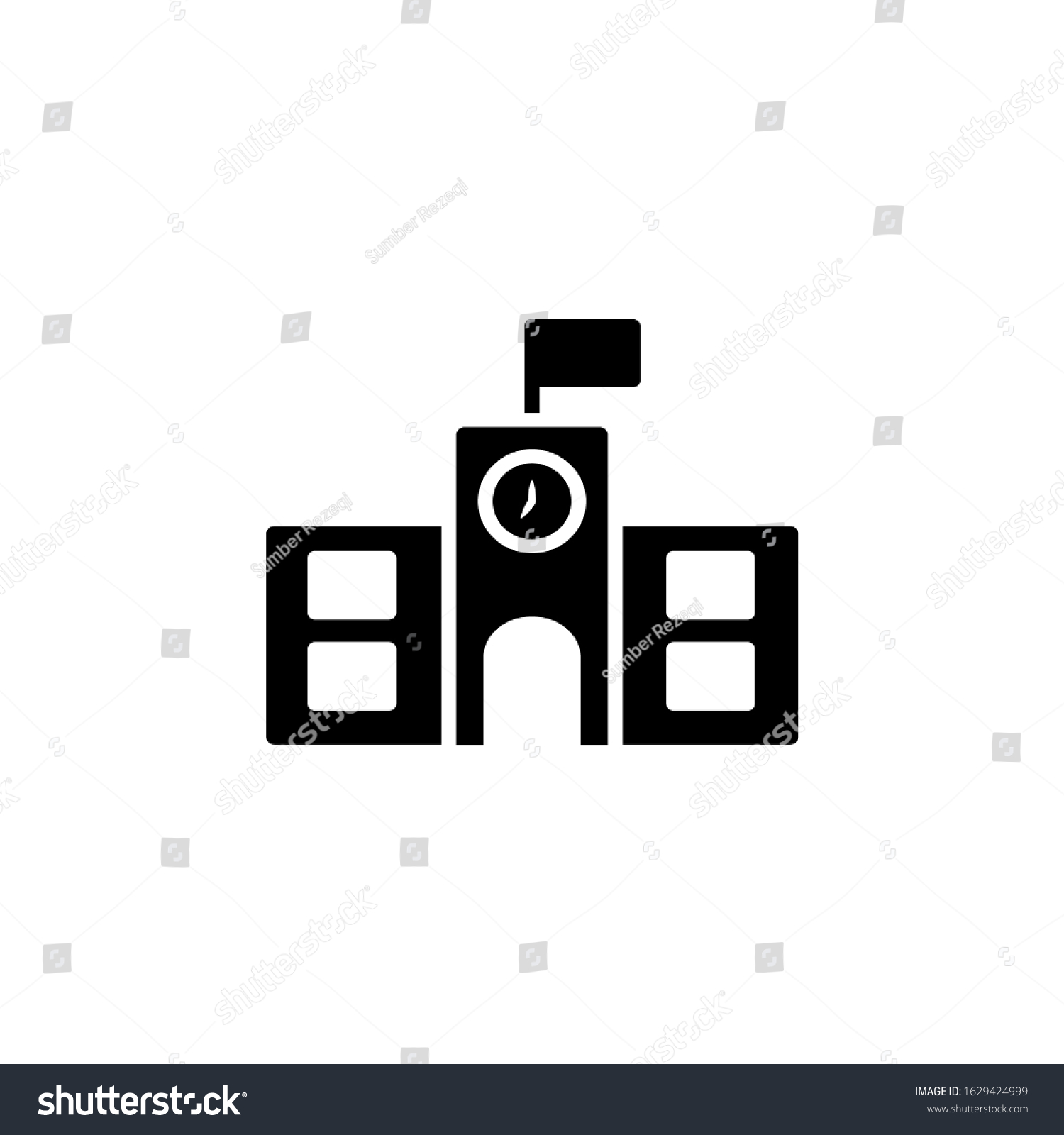 Vector Illustration School Icon Template Stock Vector (Royalty Free ...