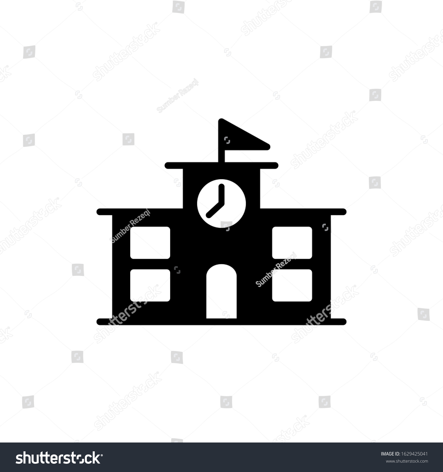 Vector Illustration School Icon Template Stock Vector (Royalty Free ...