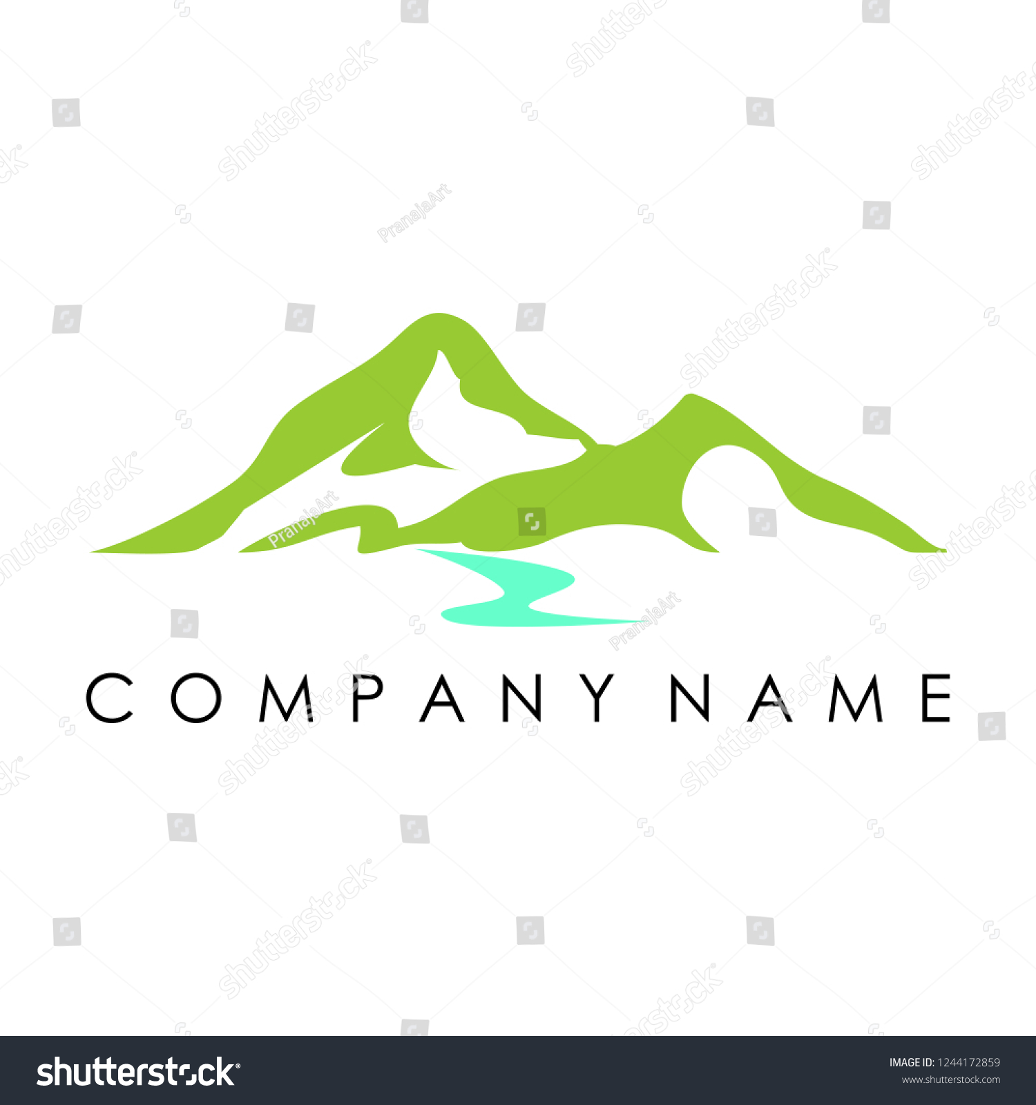 Vector Landscape Hills Logo Design Stock Vector (Royalty Free ...