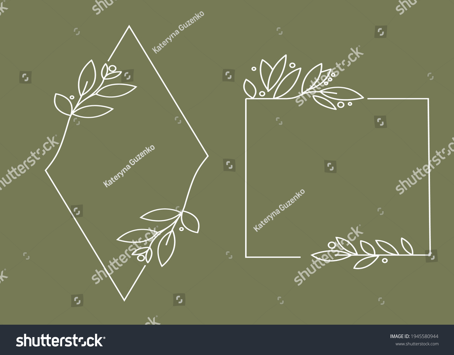 Vector Logo Elements Geometric Floral Frameseps Stock Vector (Royalty ...