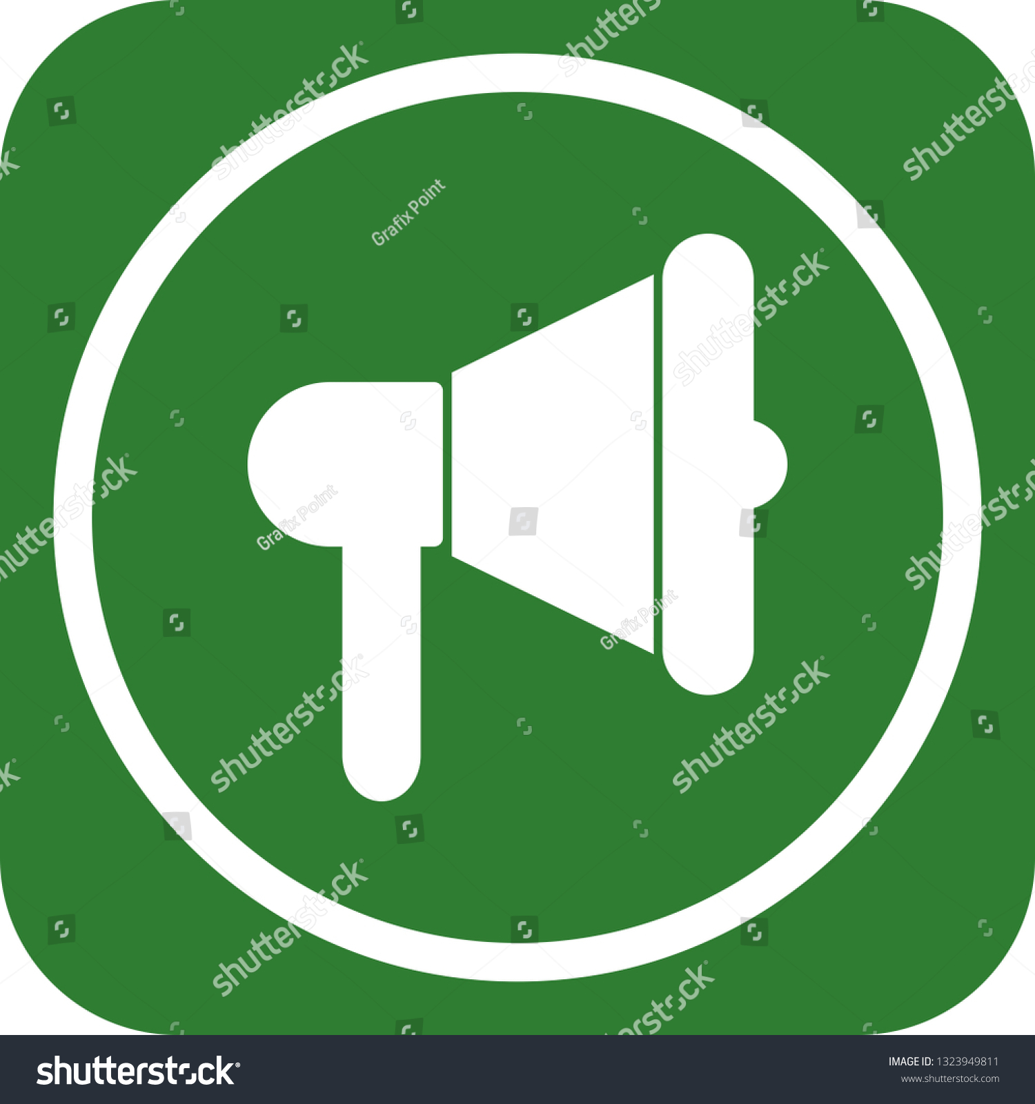 Vector Loud Speaker Icon Stock Vector (Royalty Free) 1323949811 ...
