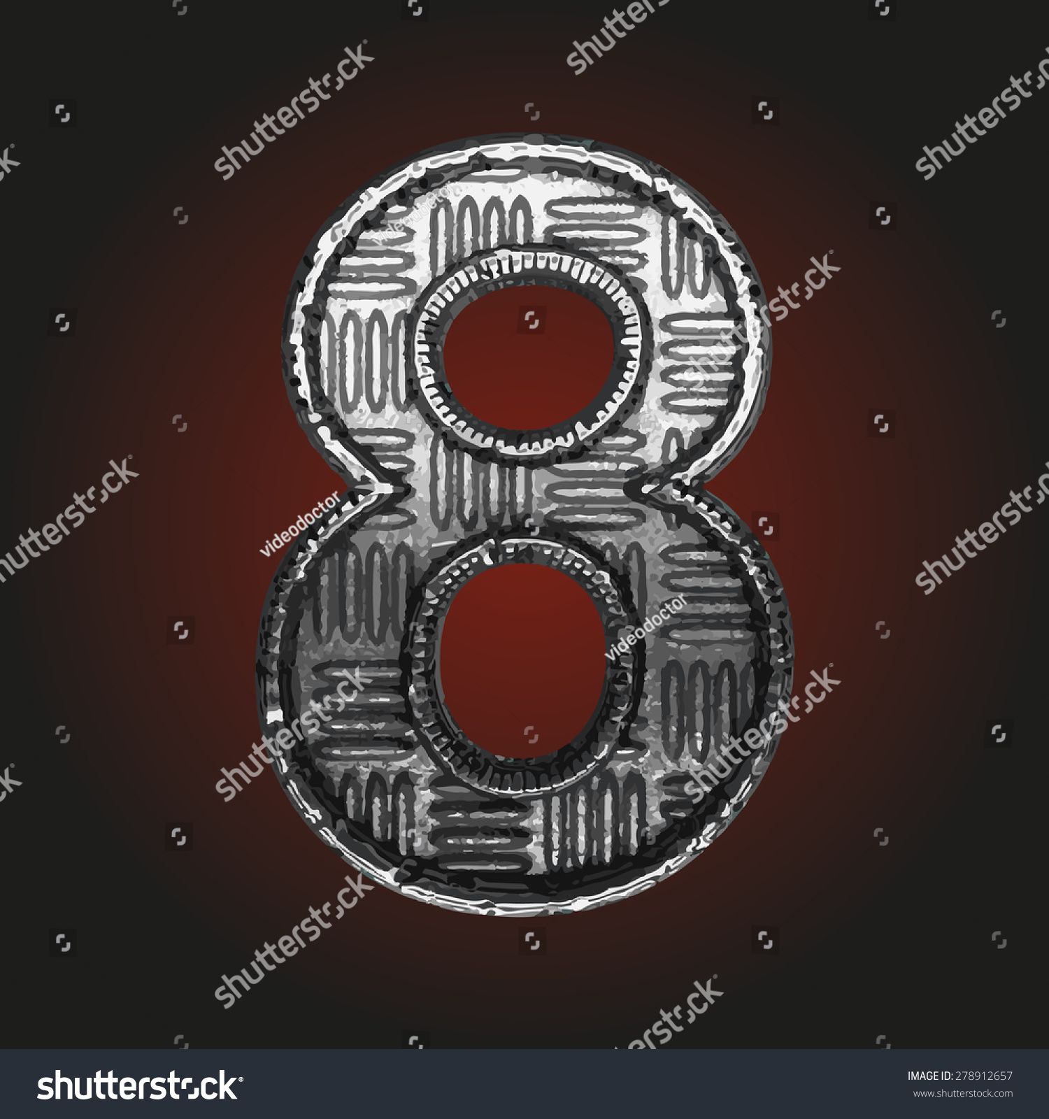 8 Vector Metal Letter Stock Vector (Royalty Free) 278912657 | Shutterstock