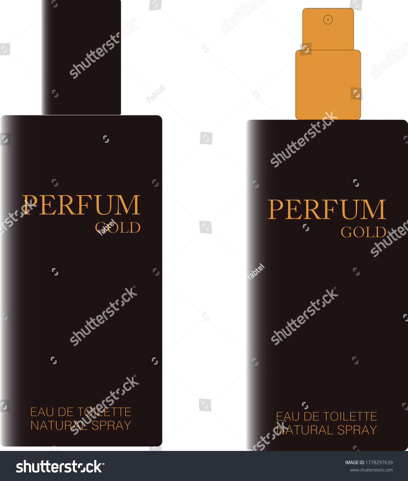 Vector Perfume Packaging On White Background Stock Vector (Royalty Free ...