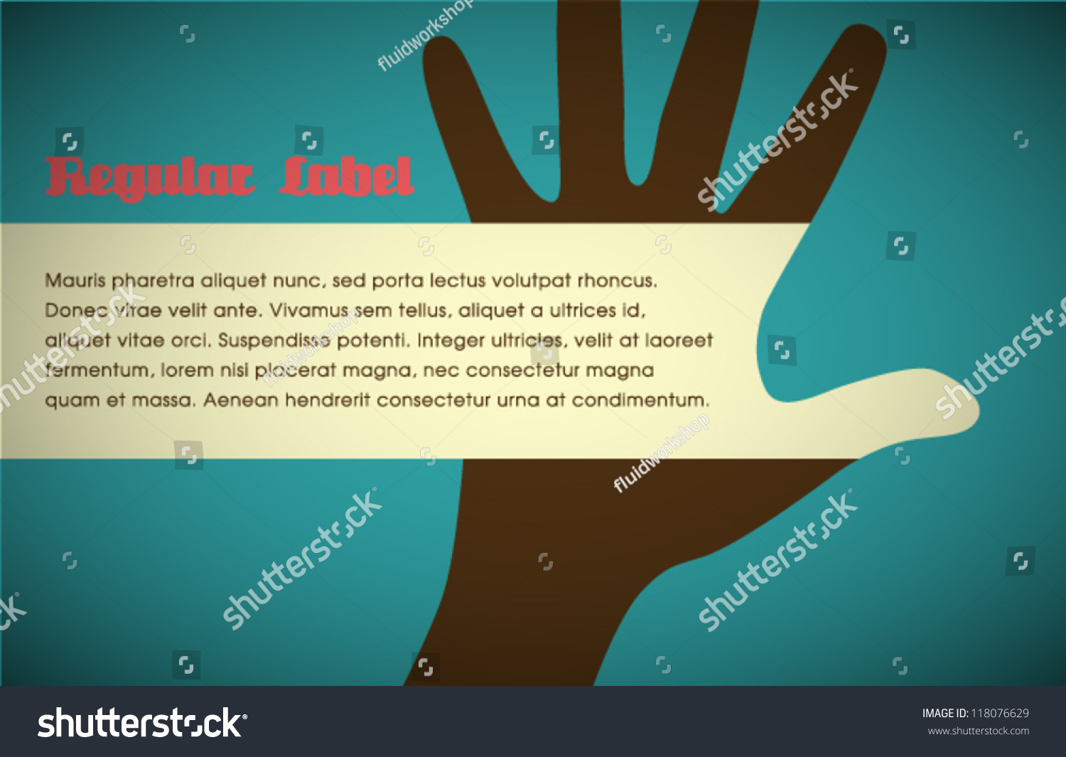 Vector Retro Hand Silhouette Stock Vector (Royalty Free) 118076629 ...