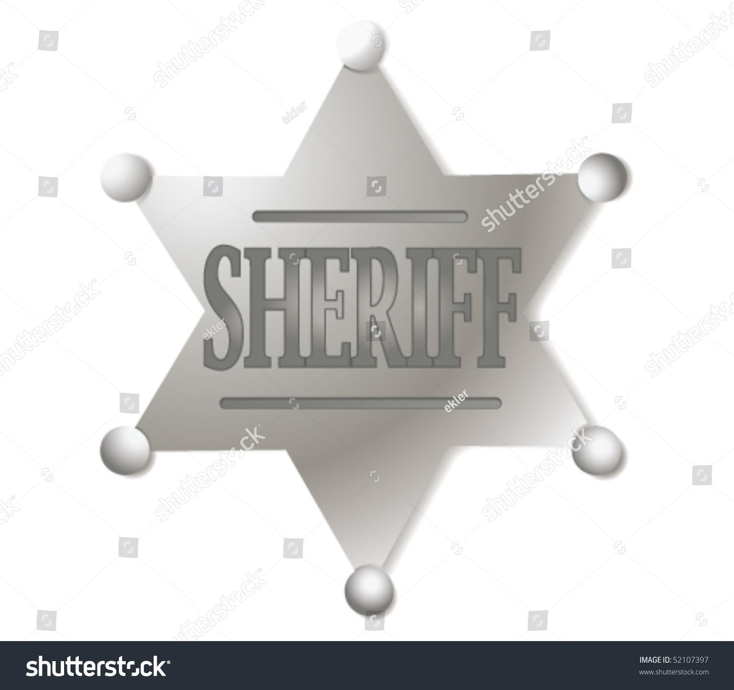 Vector Sheriffs Shield Stock Vector (Royalty Free) 52107397