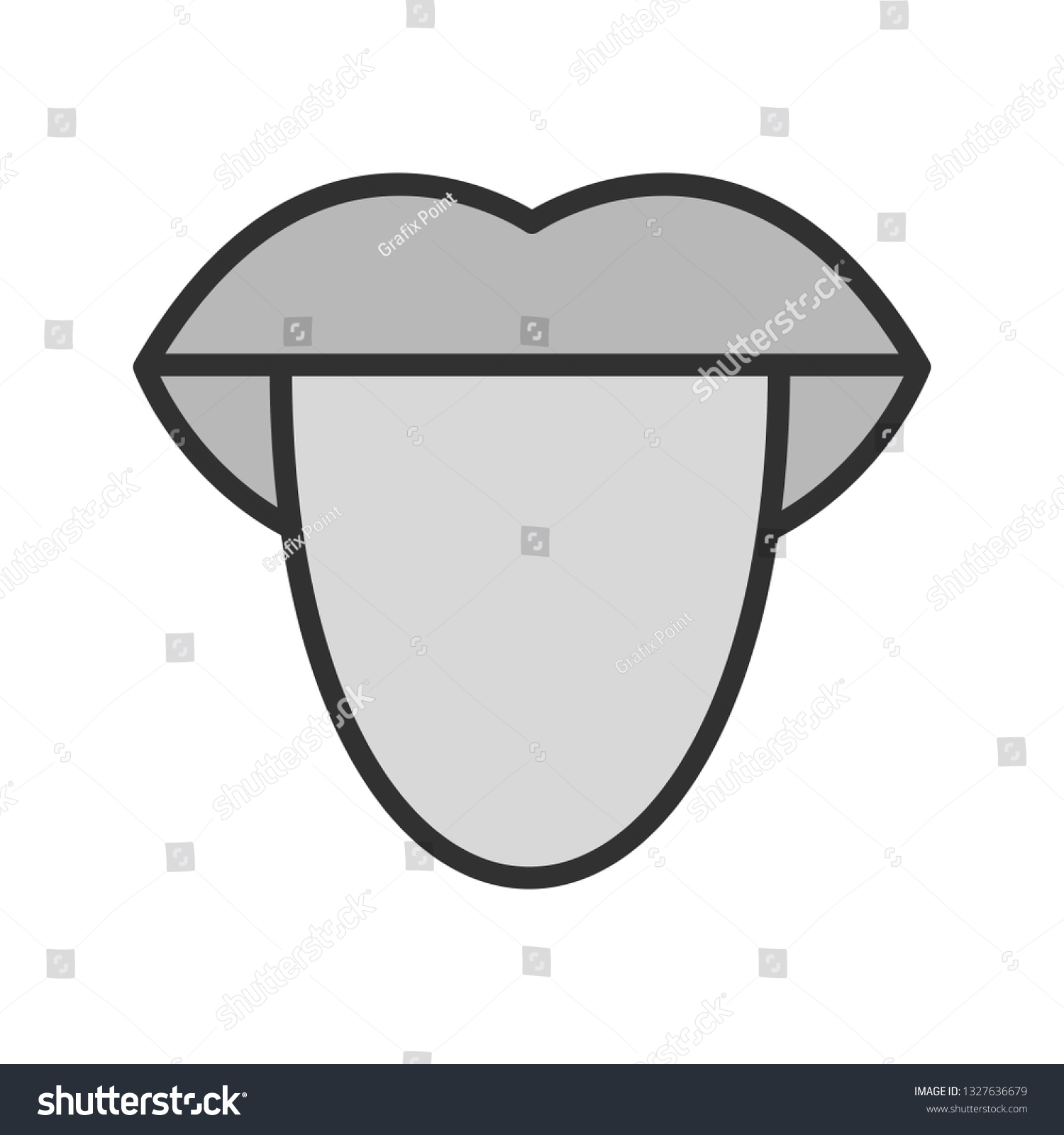 Vector Tongue Icon Stock Vector (Royalty Free) 1327636679 | Shutterstock