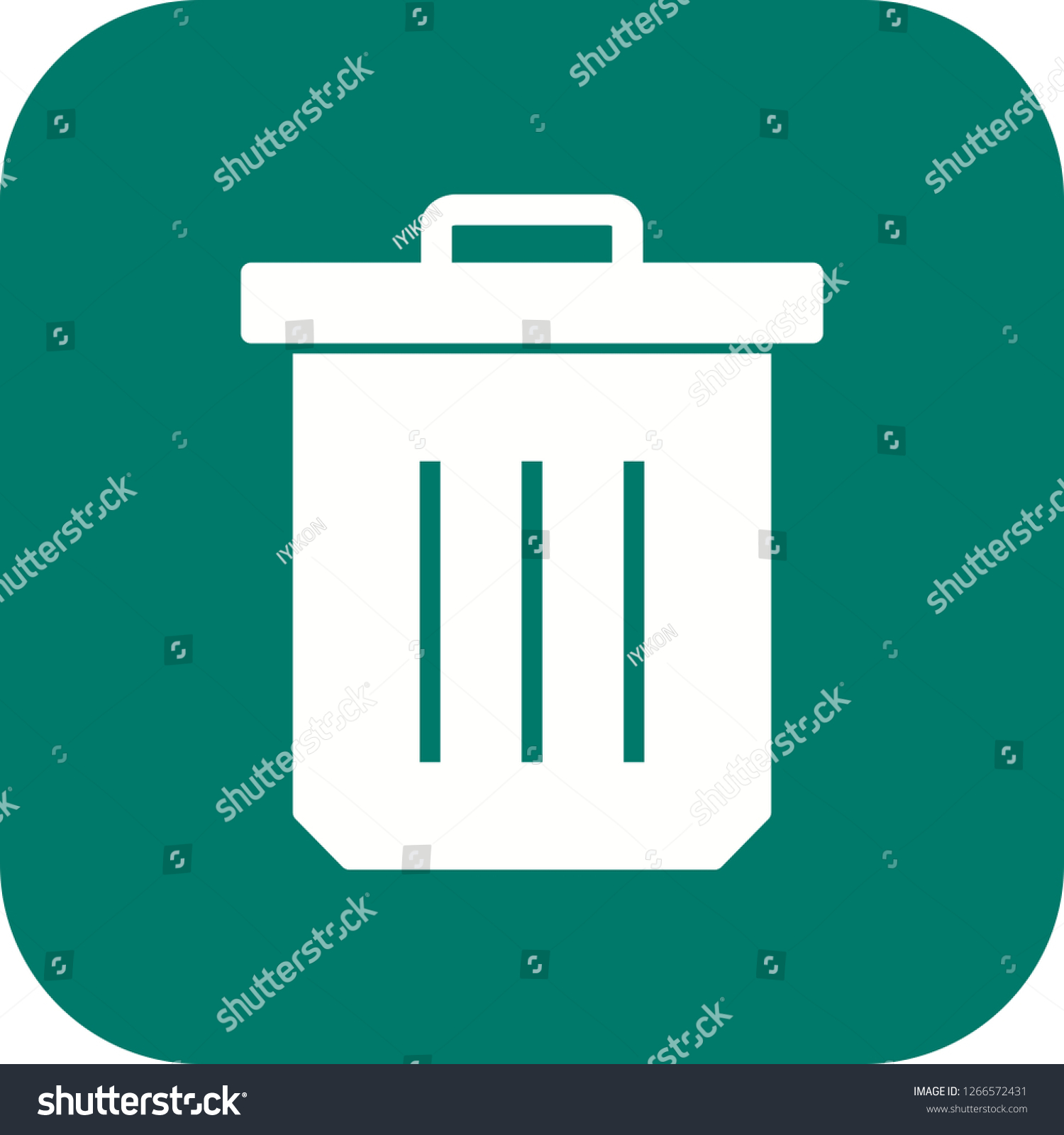 Vector Trash Icon Stock Vector (Royalty Free) 1266572431 | Shutterstock