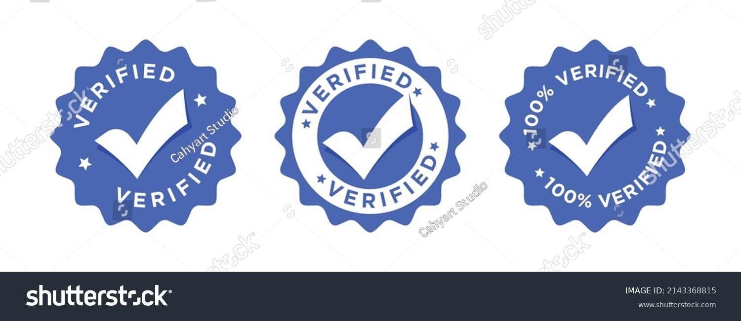 100 Verified Label Icon Collection Stock Vector (Royalty Free ...
