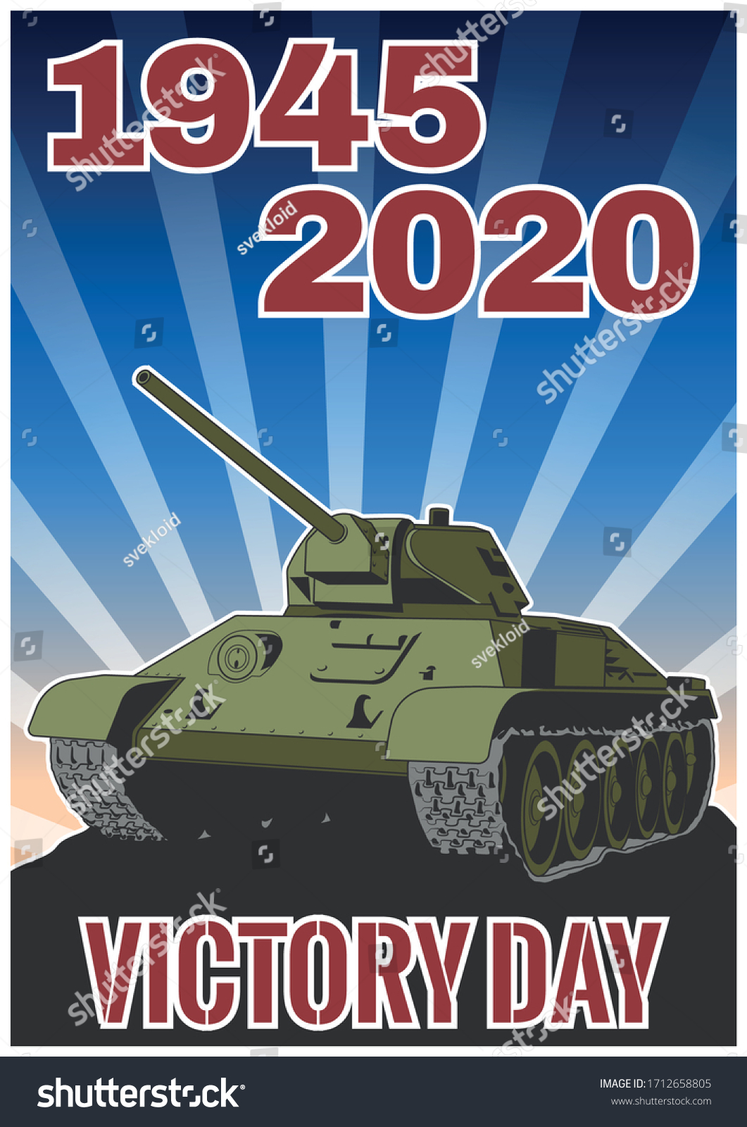 1945 2020 Victory Day Soviet Propaganda Stock Vector (Royalty Free ...