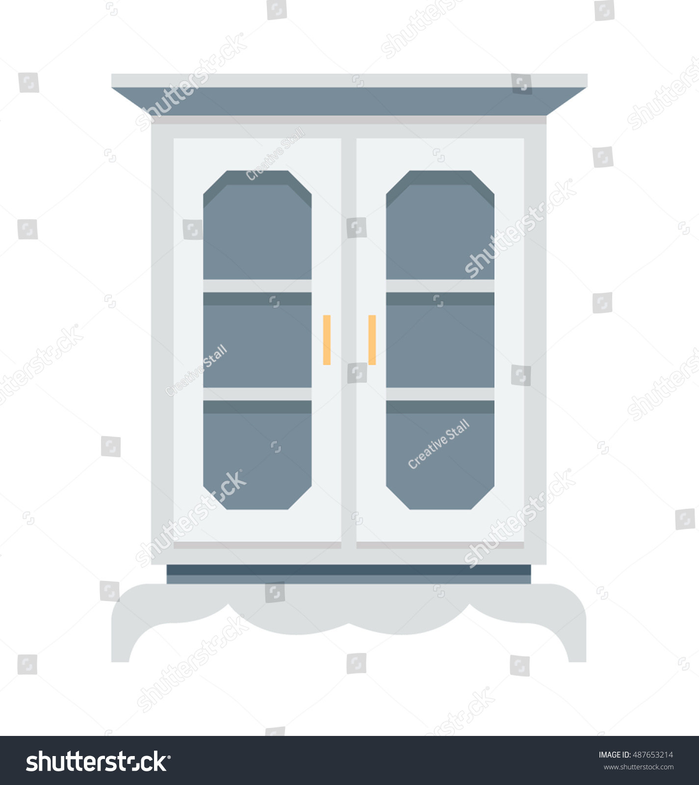 Wall Almirah Vector Icon Stock Vector (Royalty Free) 487653214 ...