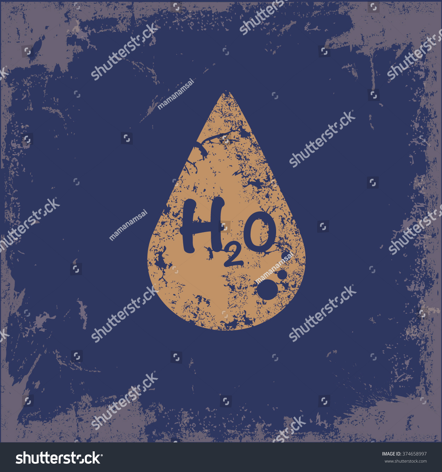 Water Design On Old Paper Backgroundvector Stock Vector (Royalty Free ...