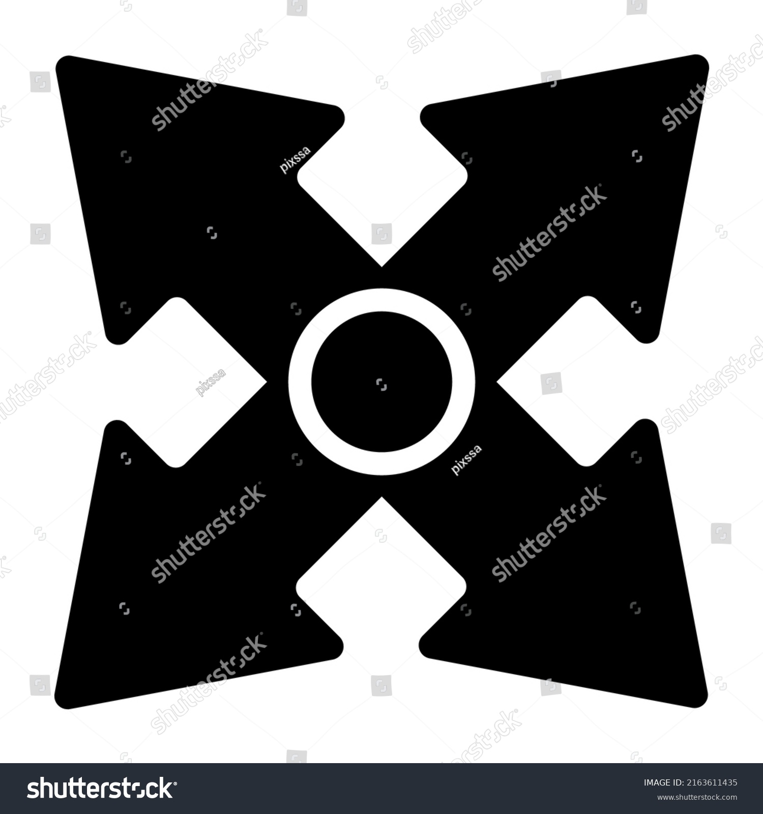 4way Arrows Pointers Cursors Shapes Stock Vector (Royalty Free ...