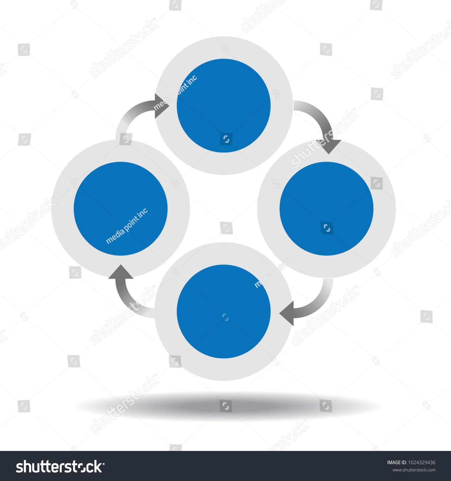 4 Way Infographics Stock Vector (Royalty Free) 1024329436