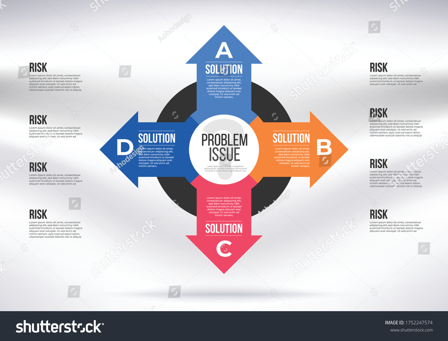 4 Ways Infographic Business Solution Presentation Stock Vector (Royalty ...