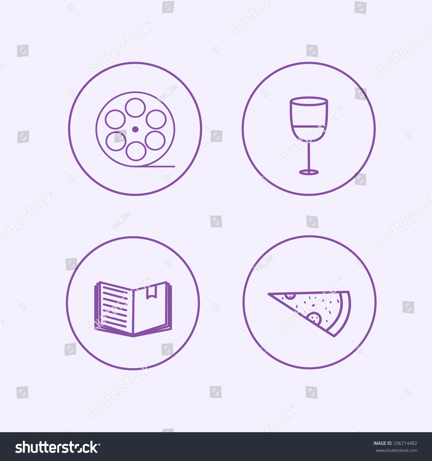 Weekend Icons Line Stock Vector (Royalty Free) 336714482 | Shutterstock