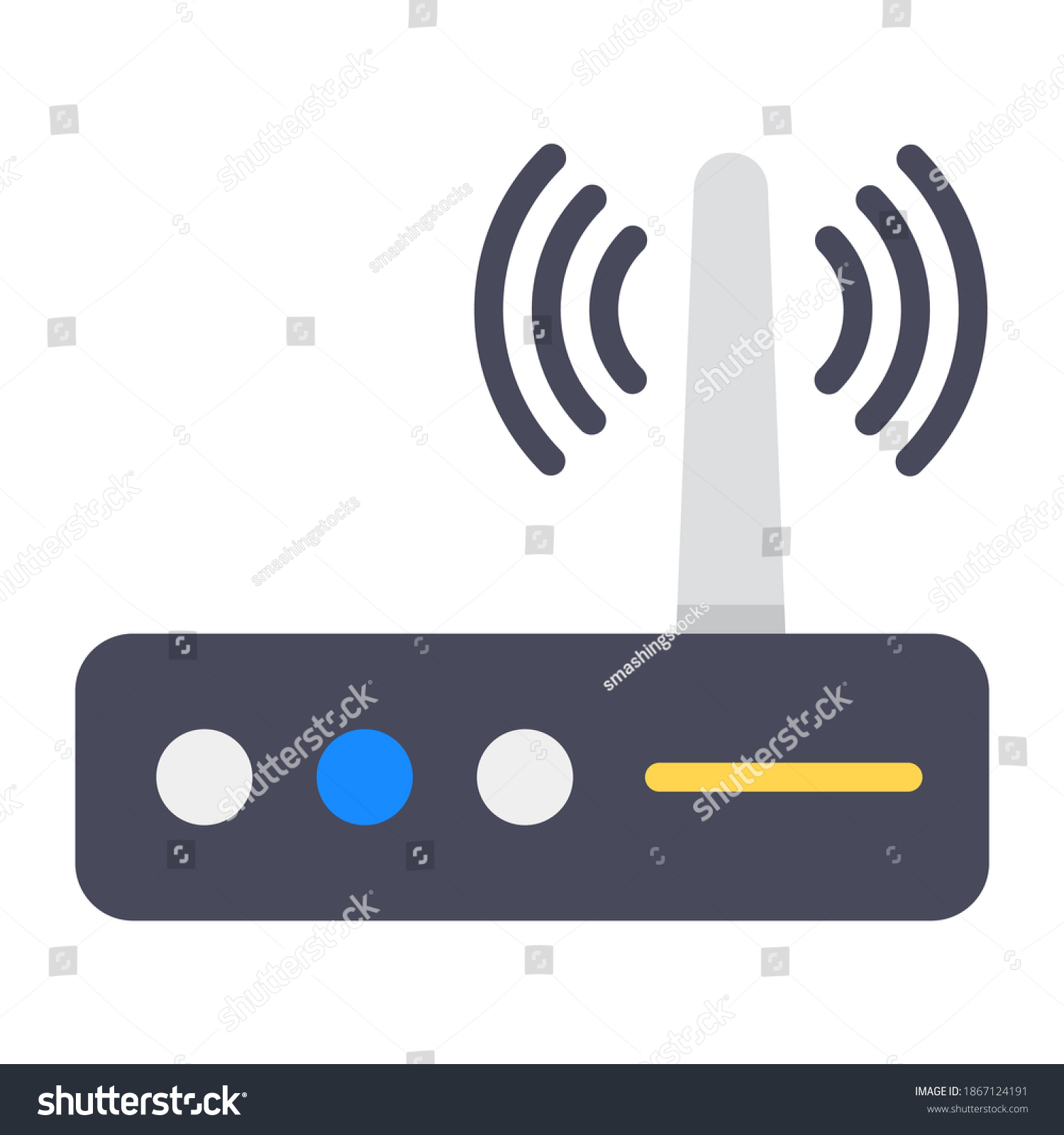 Wifi Router Iot Internet Device Vector Stock Vector (Royalty Free ...