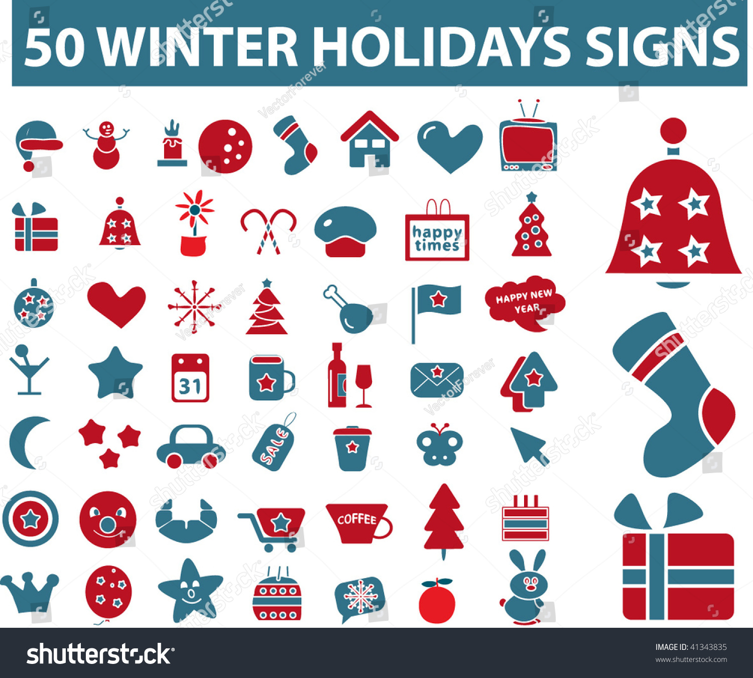 50 Winter Holidays Signs Vector: เวกเตอร์สต็อก (ปลอดค่าลิขสิทธิ์ ...