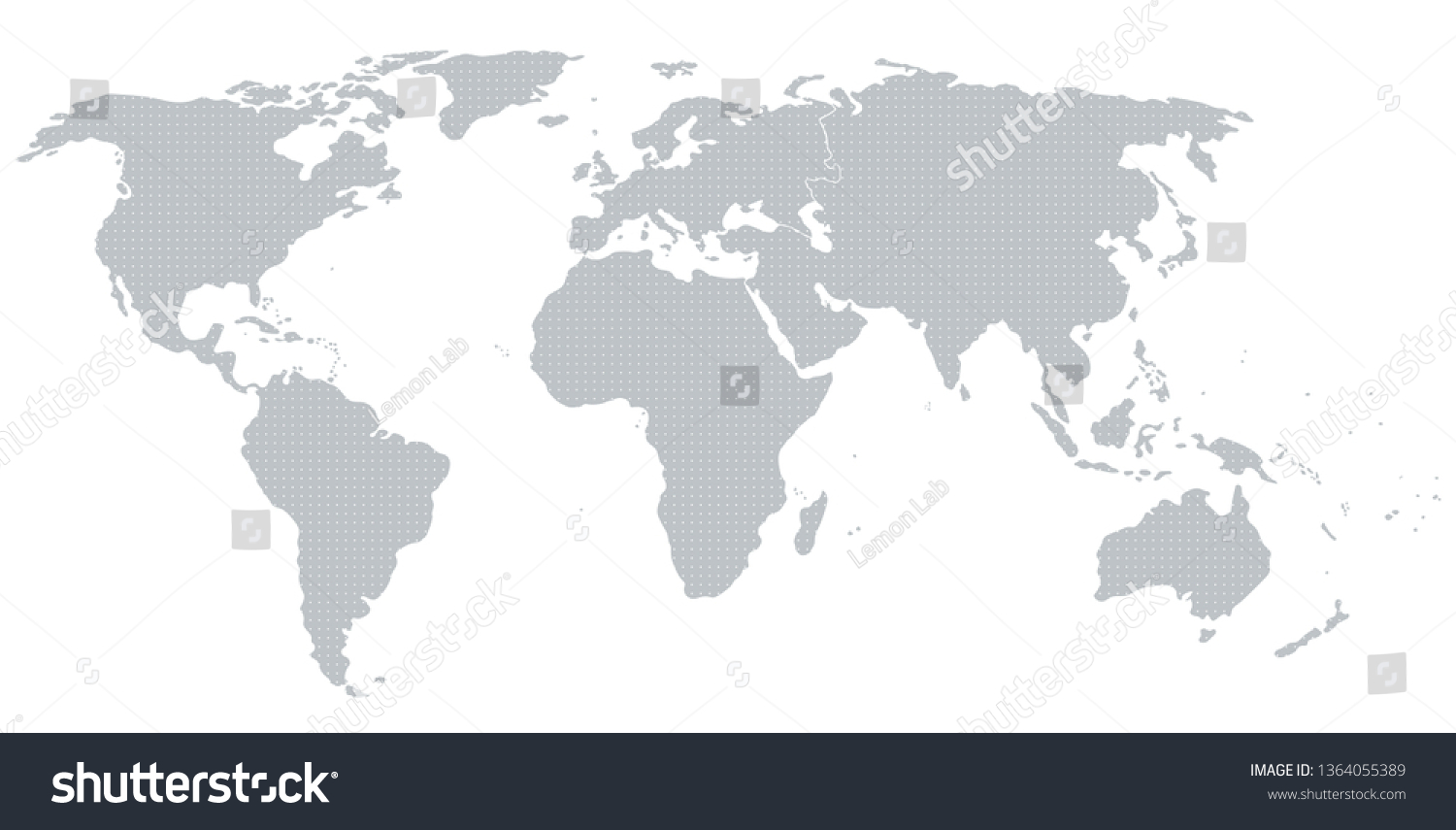 World Map Illustration Stock Vector (Royalty Free) 1364055389 ...