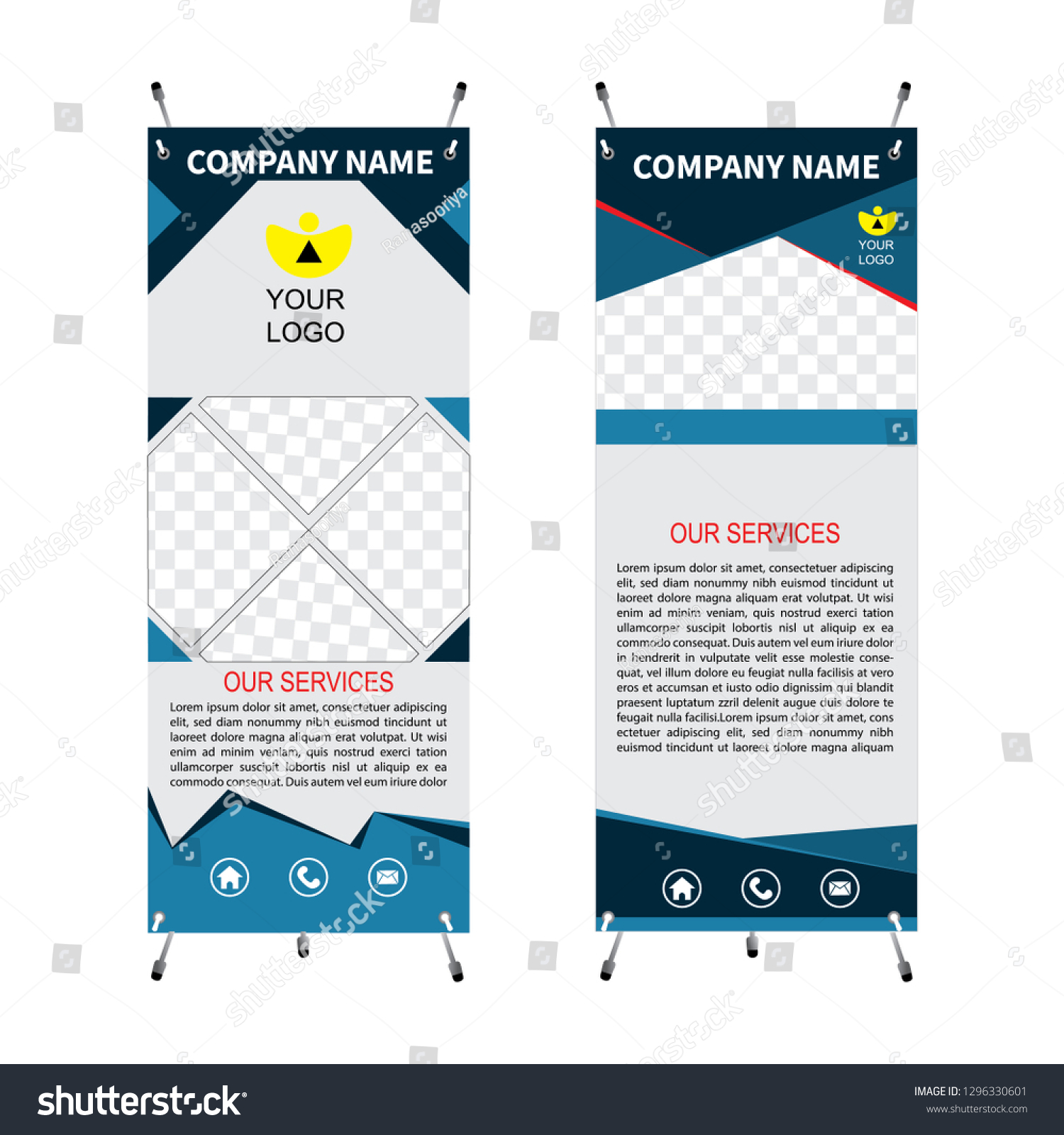 X Banner Rectangle Size Template: vector de stock (libre de regalías ...