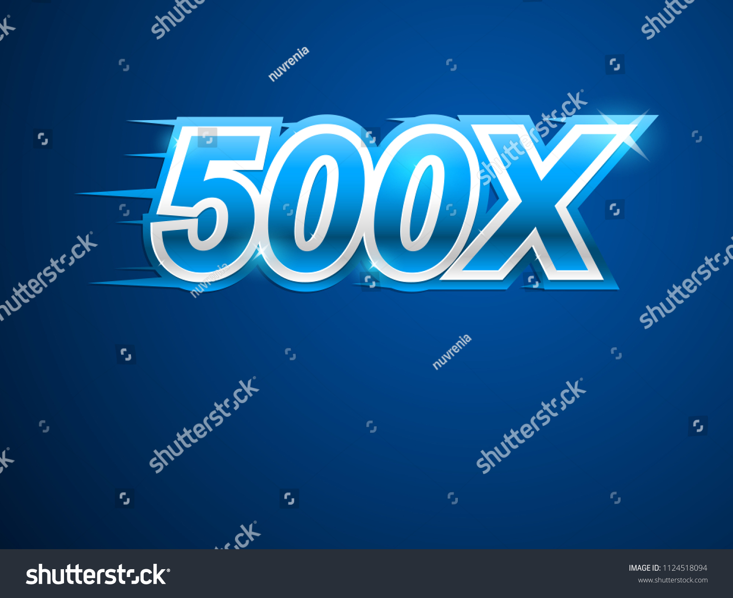 500x Blue Logo: vector de stock (libre de regalías) 1124518094 ...