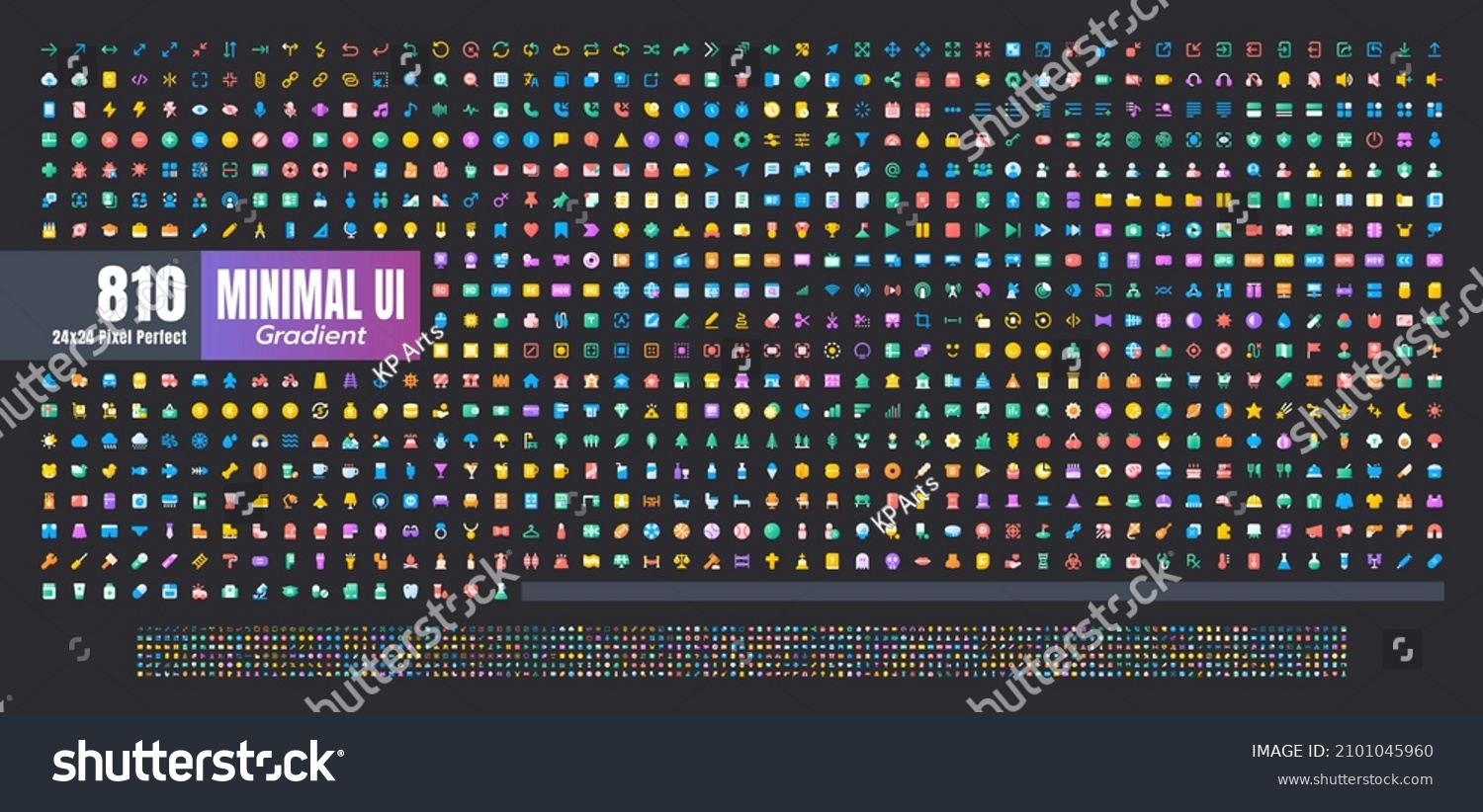 24x24 Pixel Perfect Basic User Interface Stock Vector (Royalty Free ...