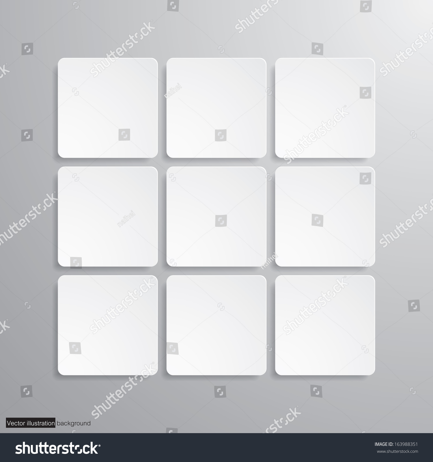 3x3 Simple White Clean Empty Banner Stock Vector (Royalty Free ...
