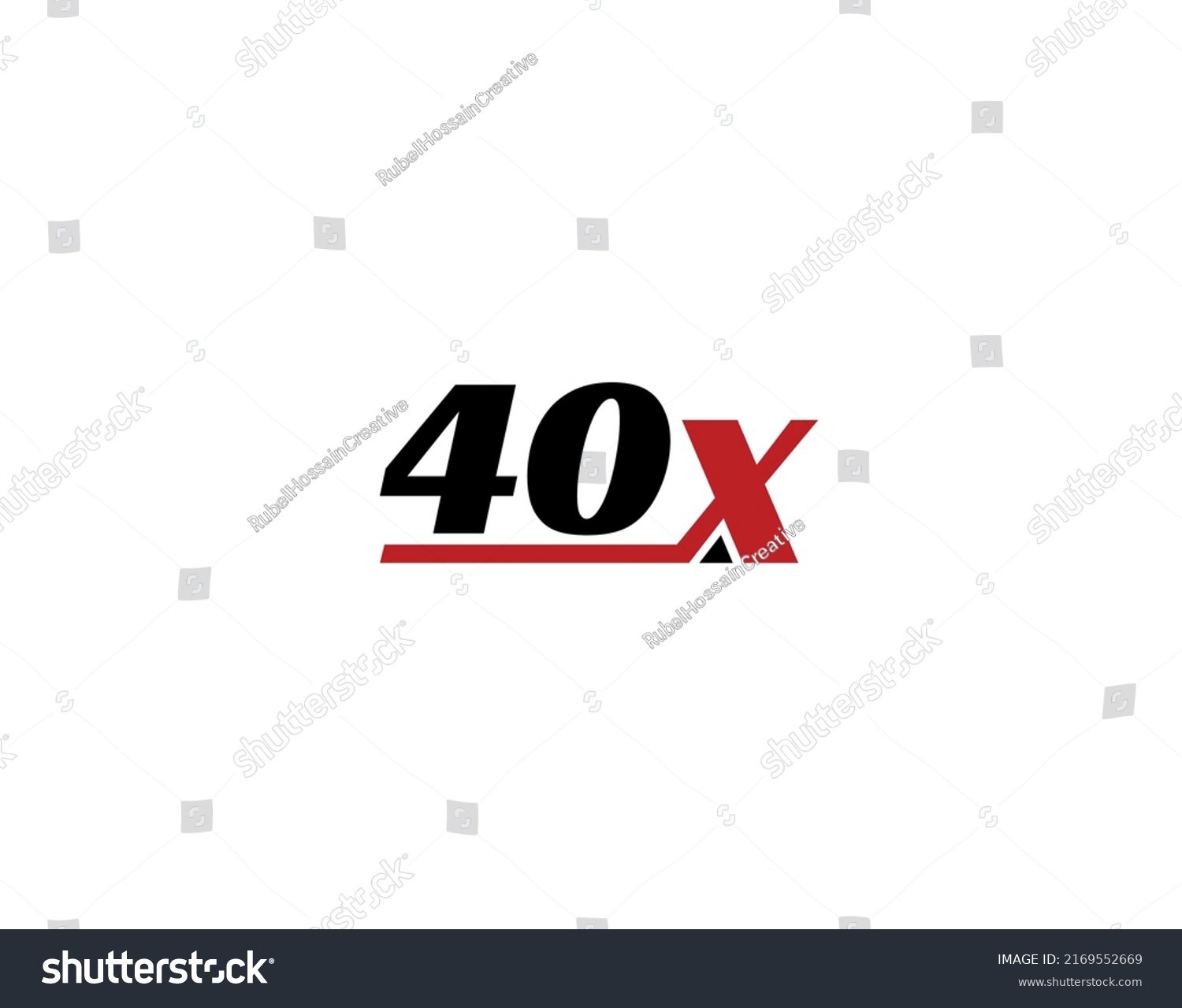 40x X40 Initial Letter Logo Stock Vector (Royalty Free) 2169552669 ...