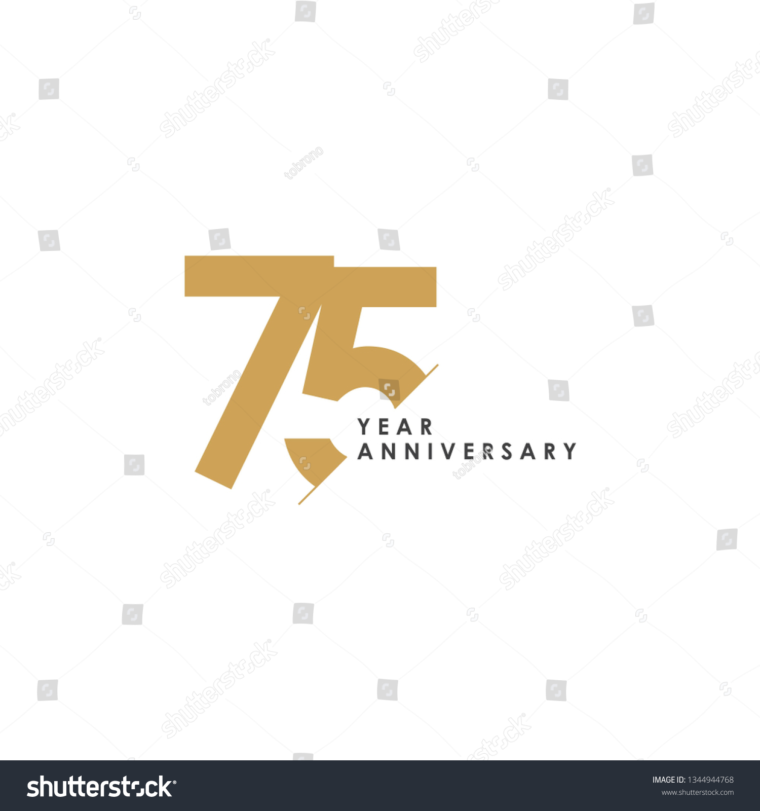 75 Year Anniversary Vector Template Design Stock Vector (Royalty Free ...