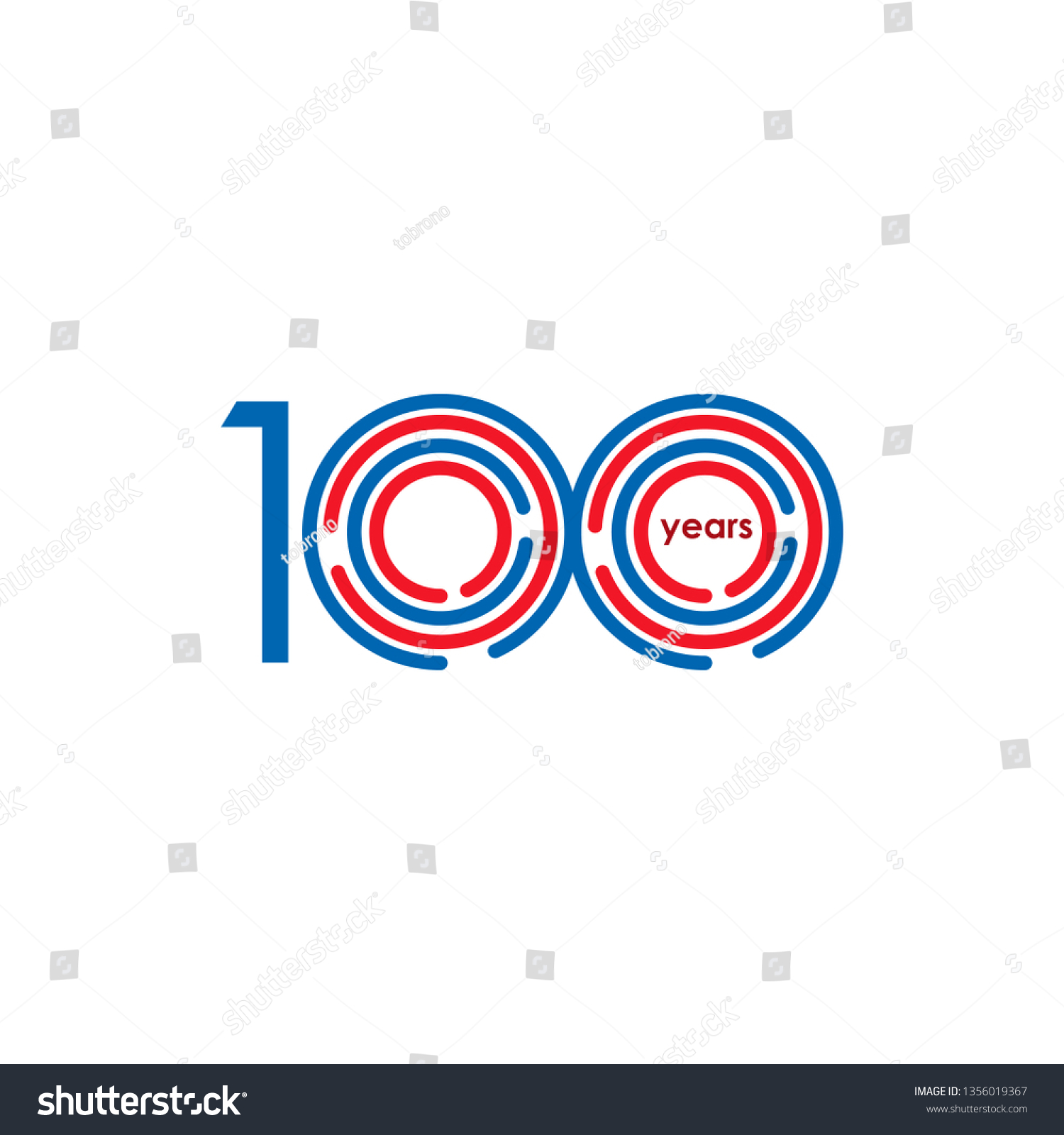 100 Year Anniversary Vector Template Design Stock Vector (Royalty Free ...