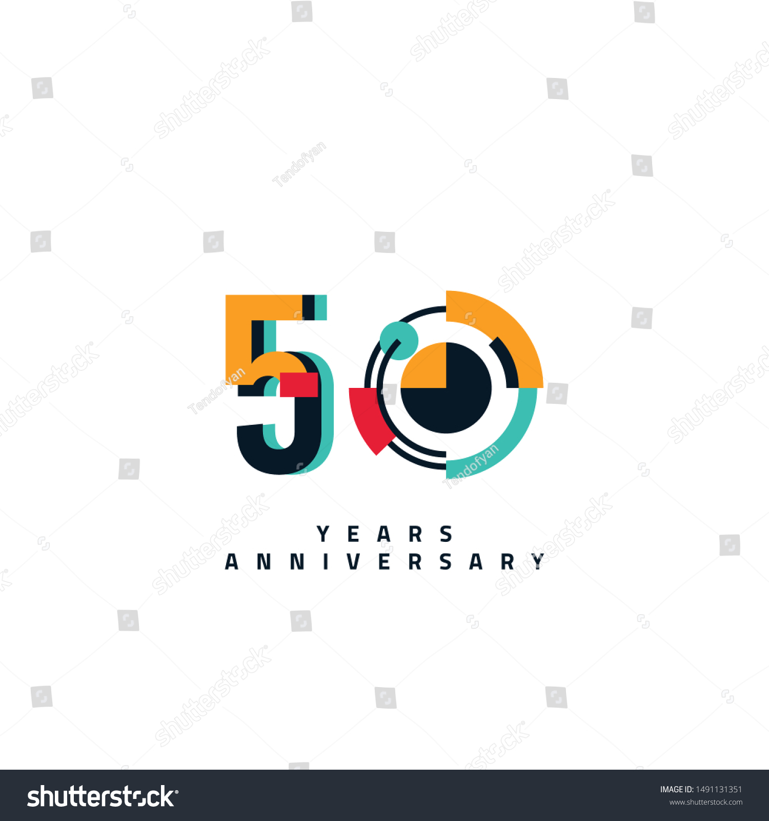 50 Years Anniversary Design Template Stock Vector (Royalty Free ...