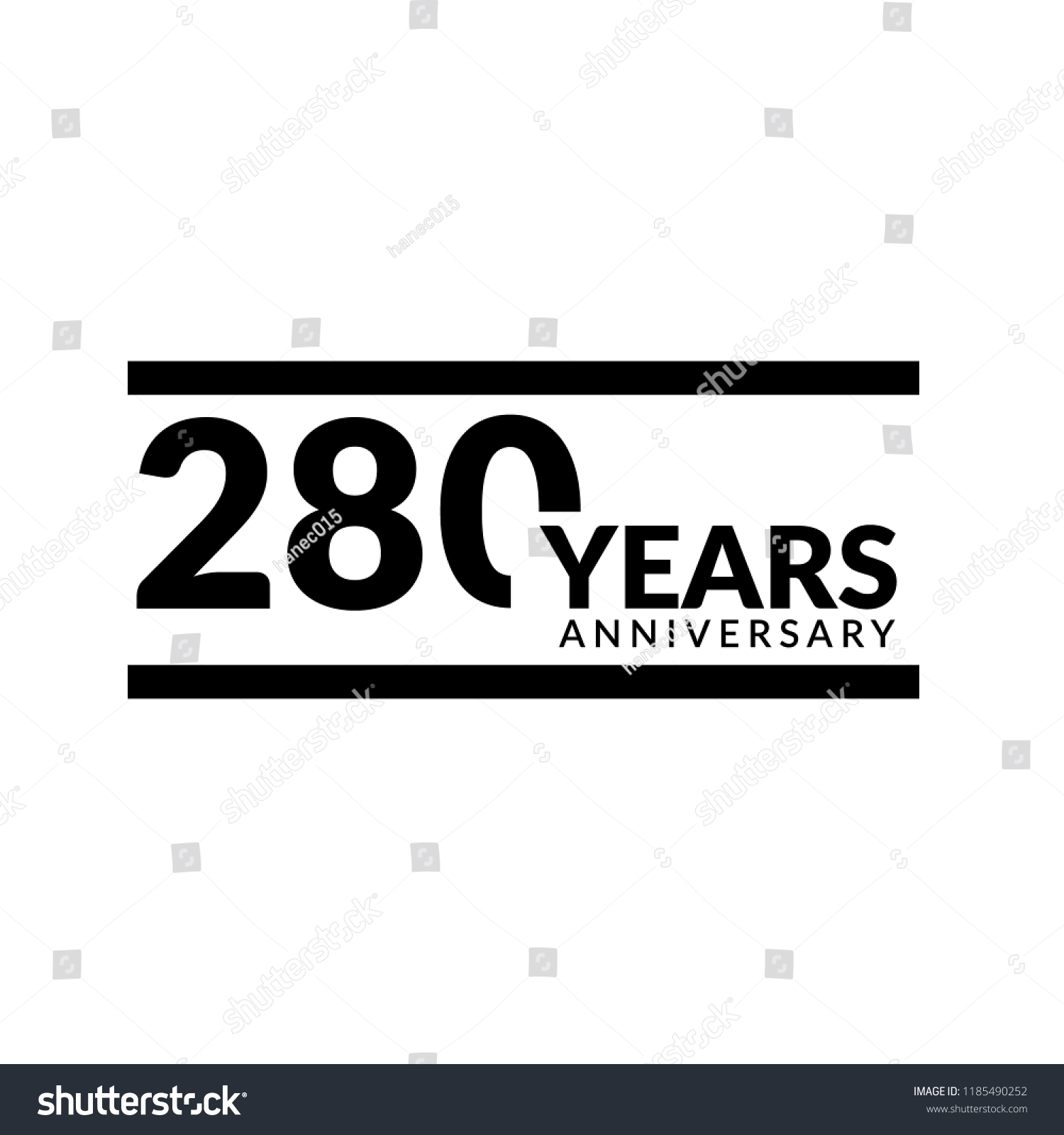 280 Years Anniversary Logo Template Stock Vector (Royalty Free ...