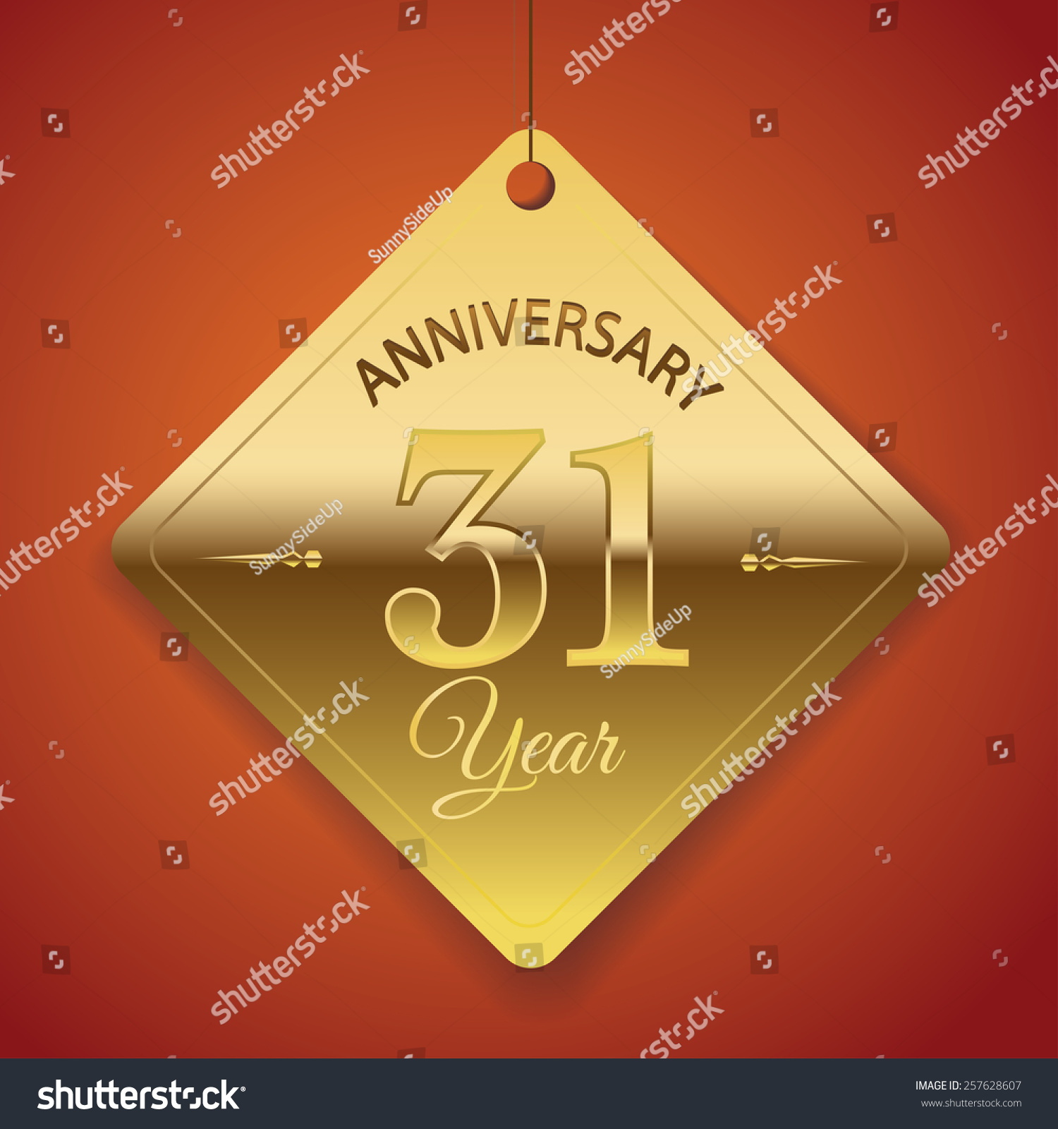 31 Years Anniversary Poster Template Tag Stock Vector (Royalty Free ...