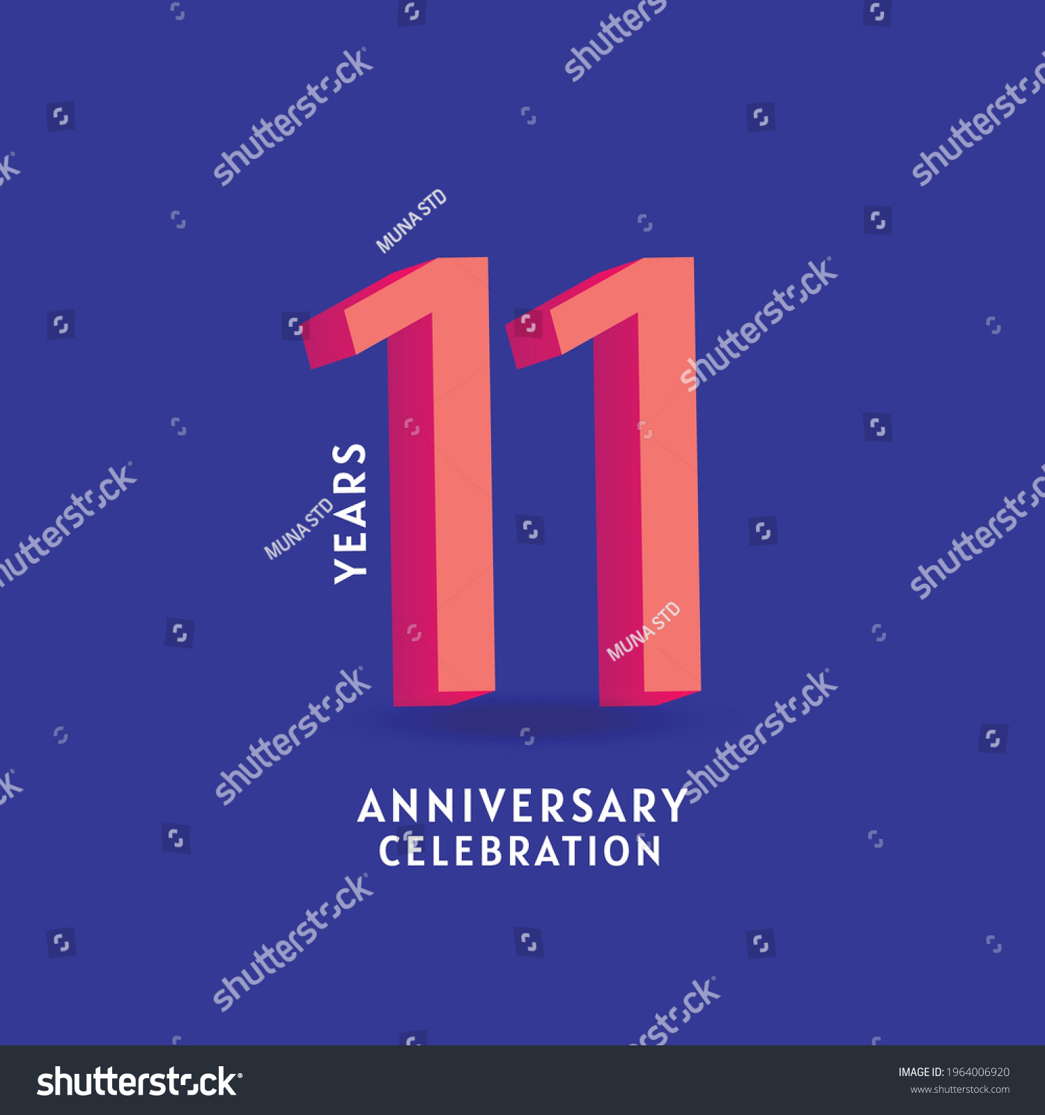11 Years Anniversary Vector Template Stock Vector (Royalty Free ...