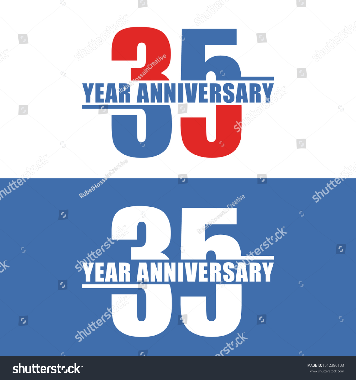 35 Years Anniversary Vector Template Design Stock Vector (Royalty Free ...