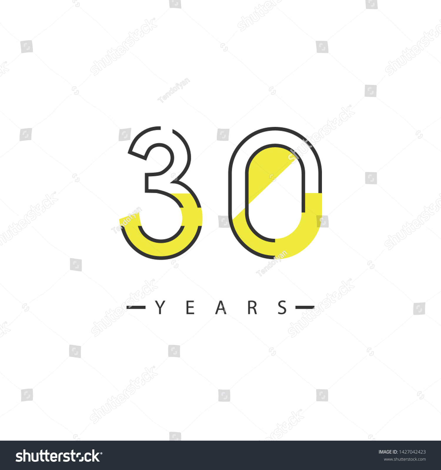 30 Years Design Template Illustration Stock Vector (Royalty Free ...