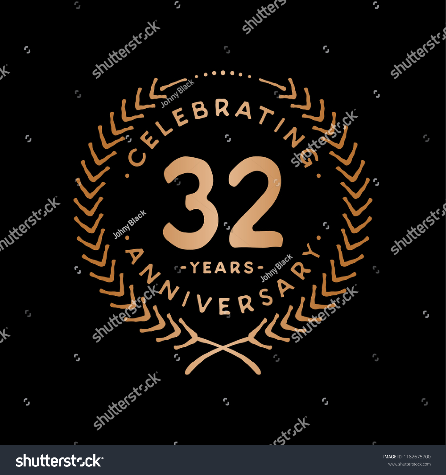 32 Years Design Template 32nd Vector Stock Vector (Royalty Free ...