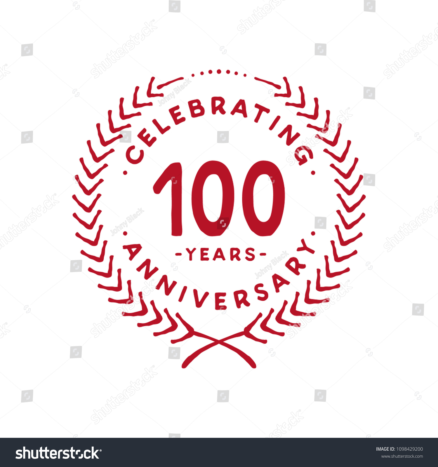 100 Years Design Template 100th Vector 스톡 벡터(로열티 프리) 1098429200 ...
