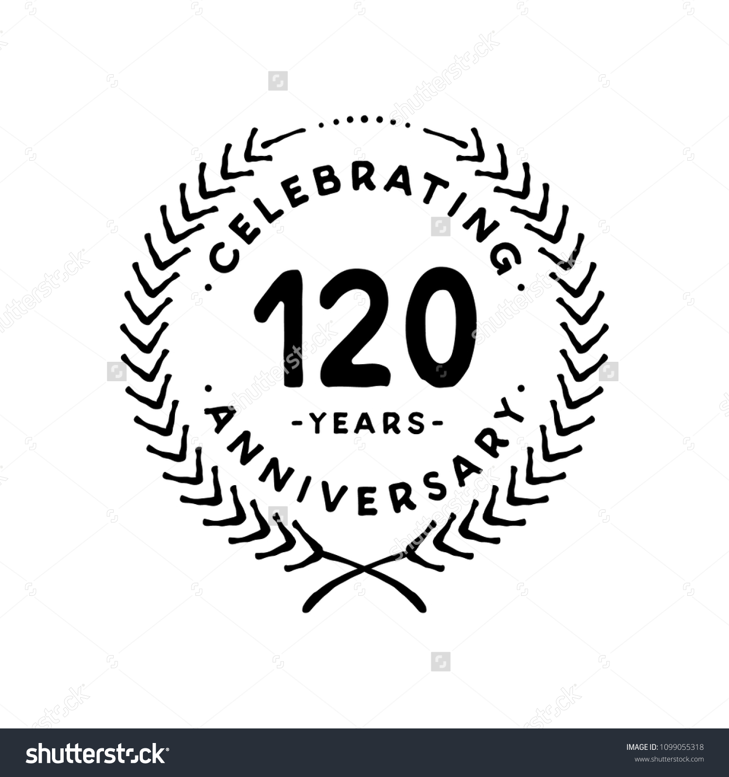 120 Years Design Template 120th Vector Stock Vector (Royalty Free ...