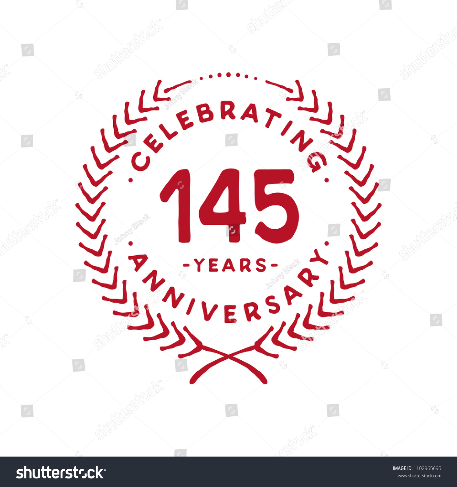 145 Years Design Template 145th Vector 库存矢量图（免版税）1102965695 | Shutterstock