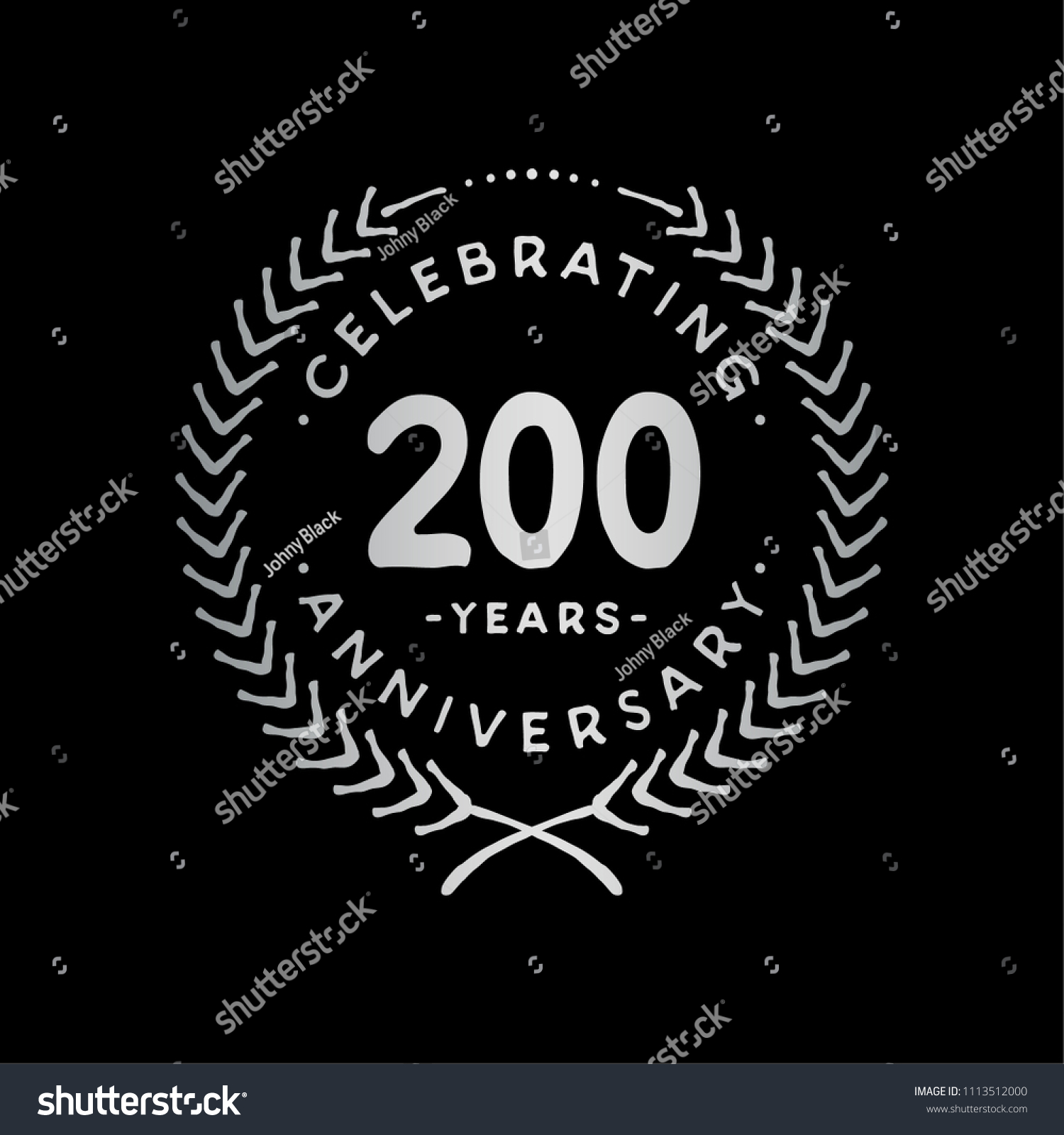 200 Years Design Template 200th Vector: vector de stock (libre de ...