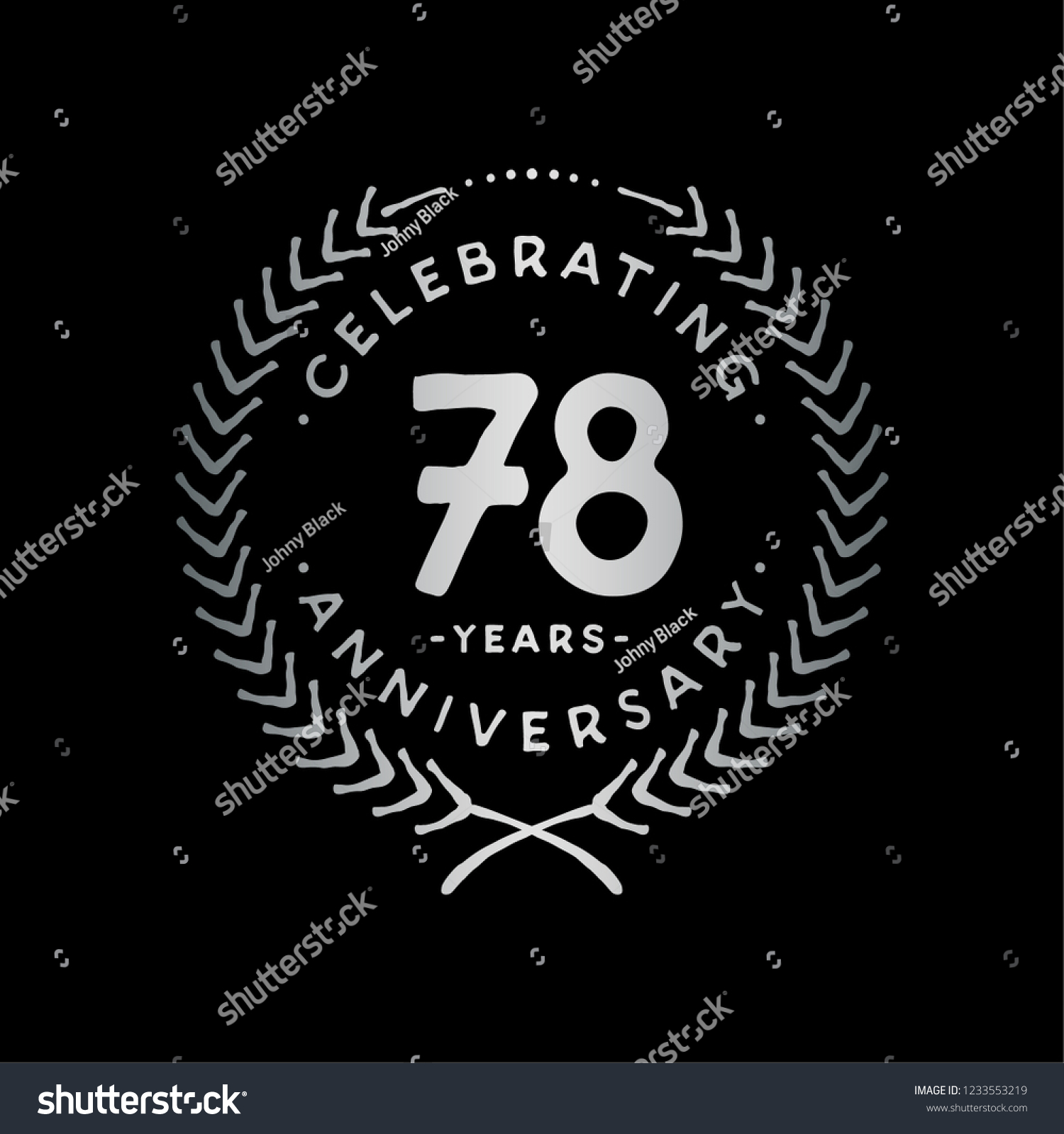 78 Years Design Template 78th Vector Stock Vector (Royalty Free ...