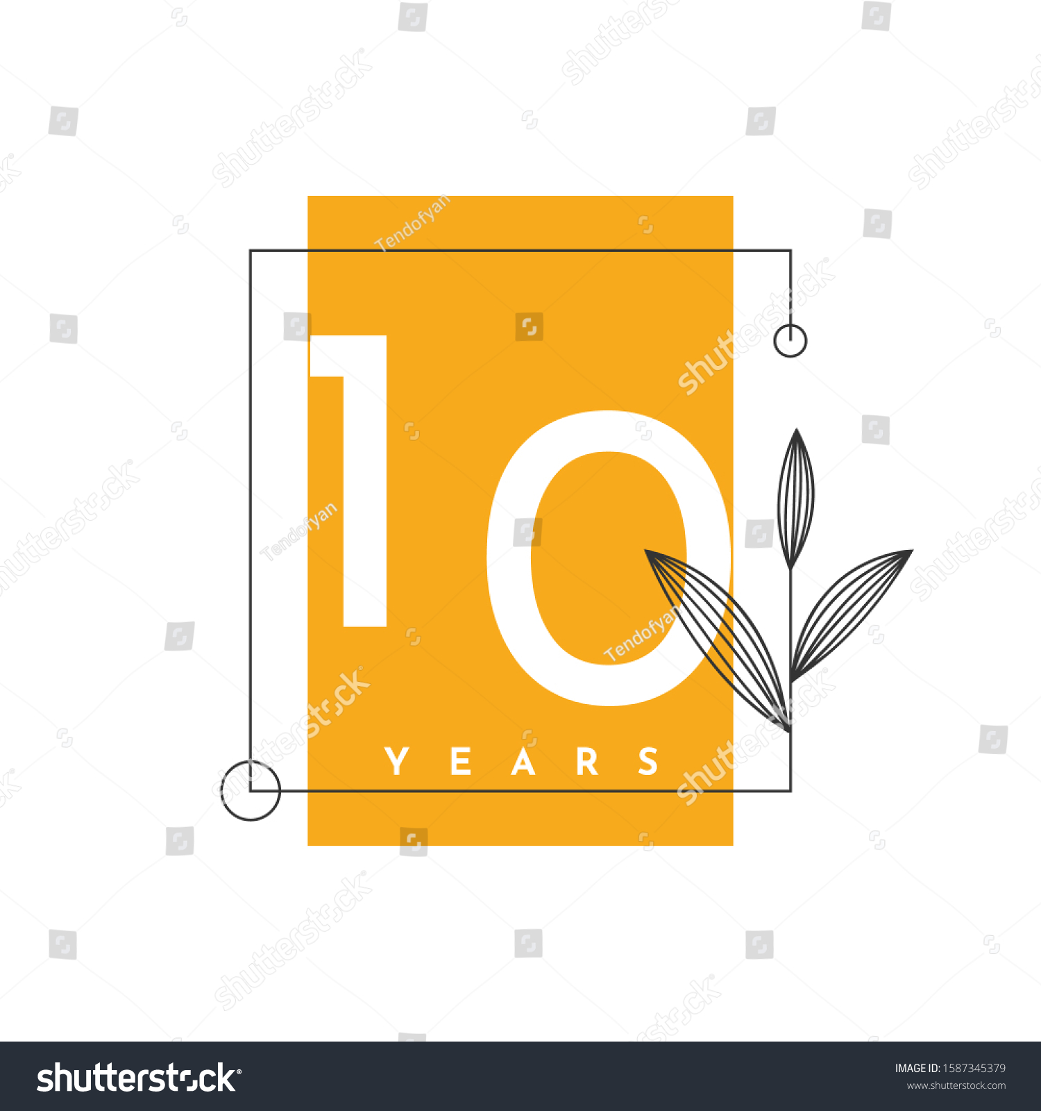 10 Years Design Template Vector Illustration 스톡 벡터(로열티 프리) 1587345379 ...